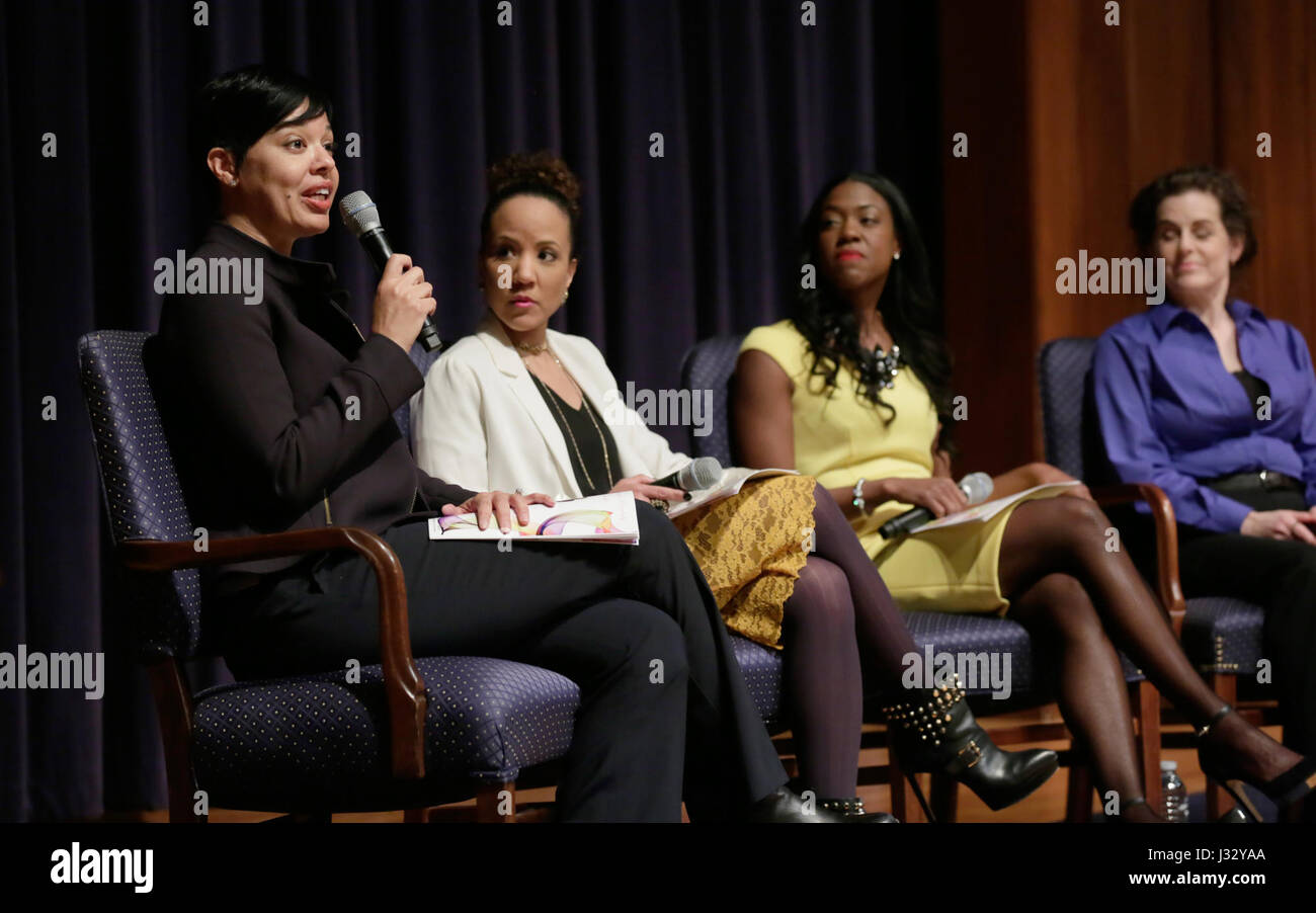 At left, Nicole Cober of the U.S. Small Business Administration speaks ...