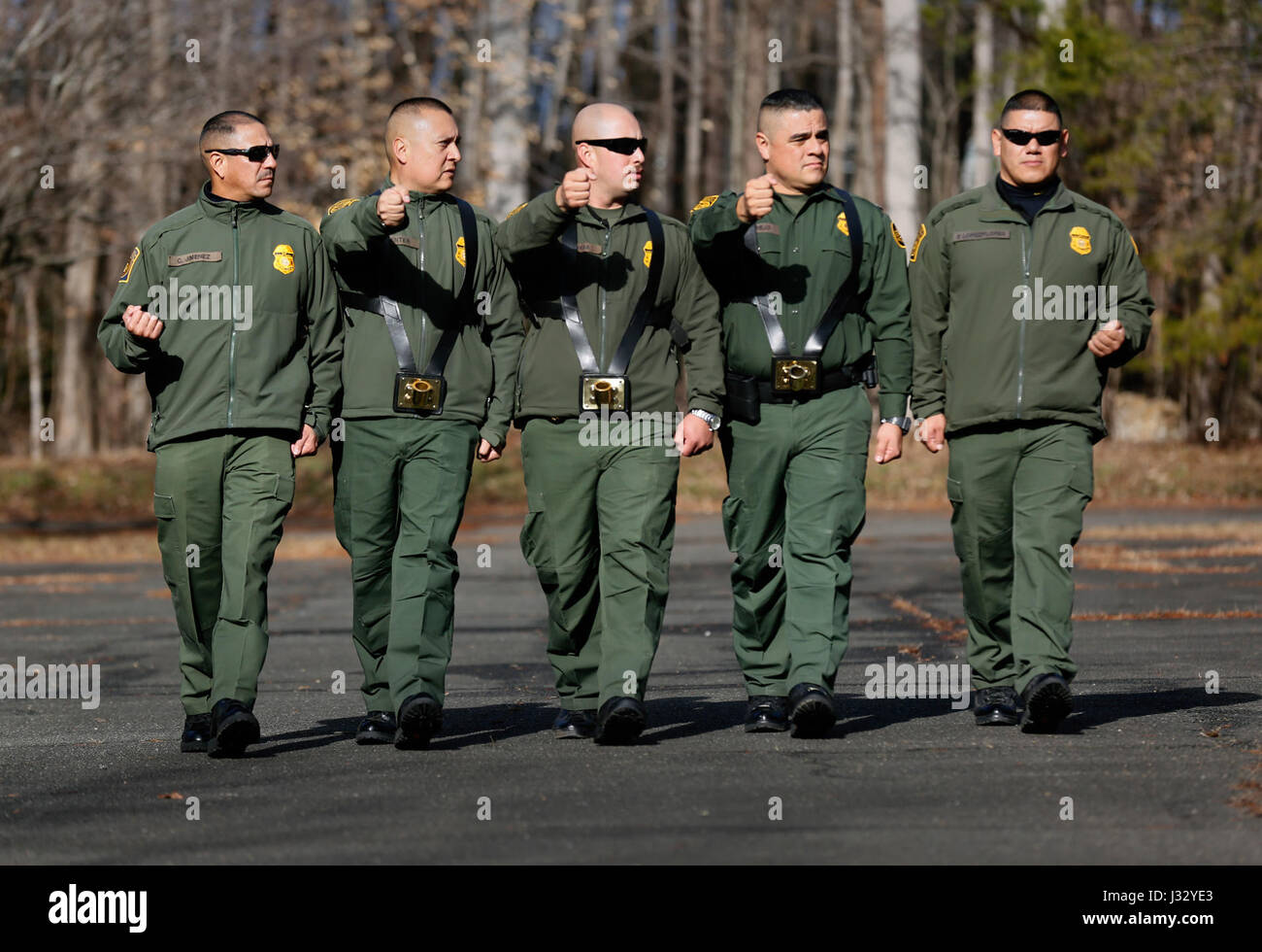 This photograph captures U.S. Border Patrol Honor Guard members ...
