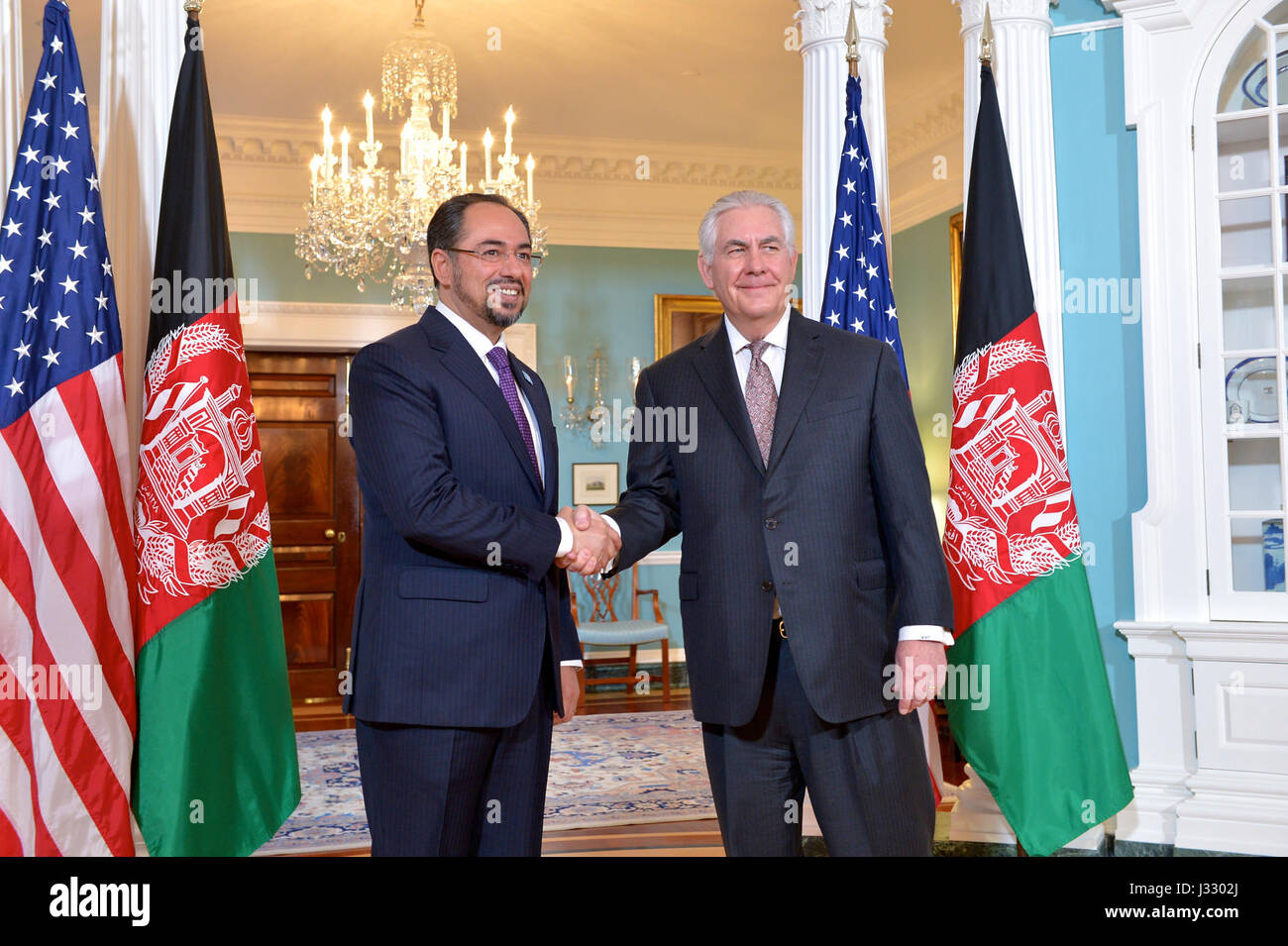 U.S. Secretary of State Rex Tillerson and Afghan Foreign Minister ...