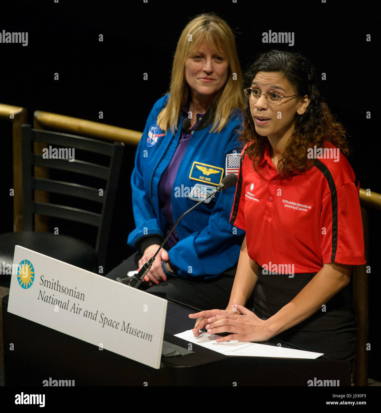 Rae Stewart, an explainer at the Smithsonian National Air and Space ...