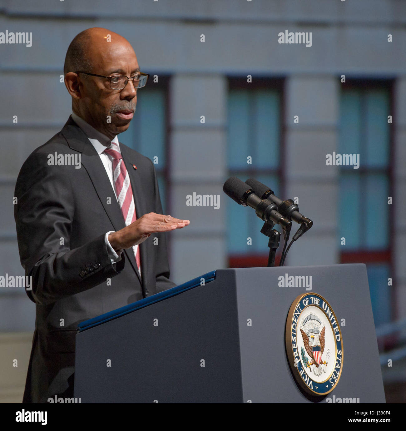 President of The Ohio State University Michael Drake speaks during a ...
