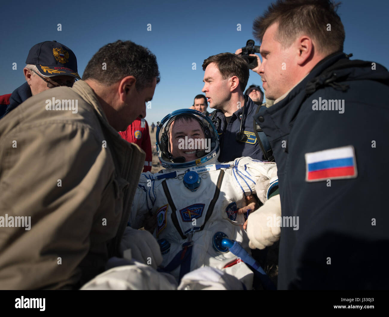 NASA astronaut Shane Kimbrough, Russian cosmonauts Sergey Ryzhikov and ...