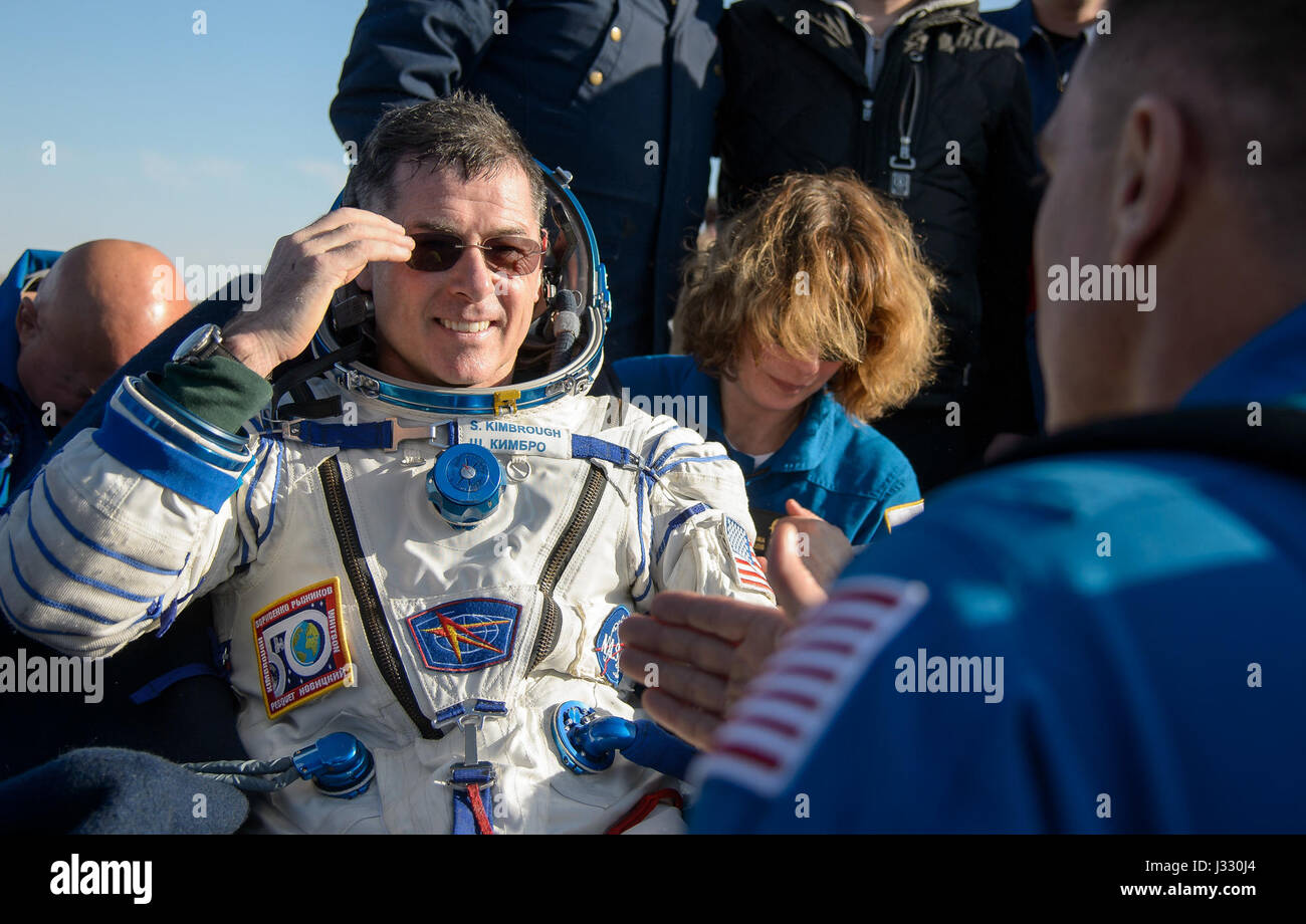 NASA astronaut Shane Kimbrough, along with cosmonauts Sergey Ryzhikov ...