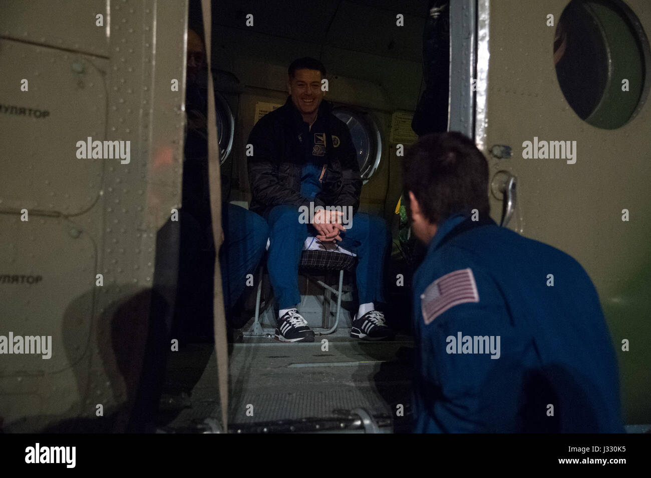 NASA astronaut Shane Kimbrough arrives at the Karaganda Airport in ...