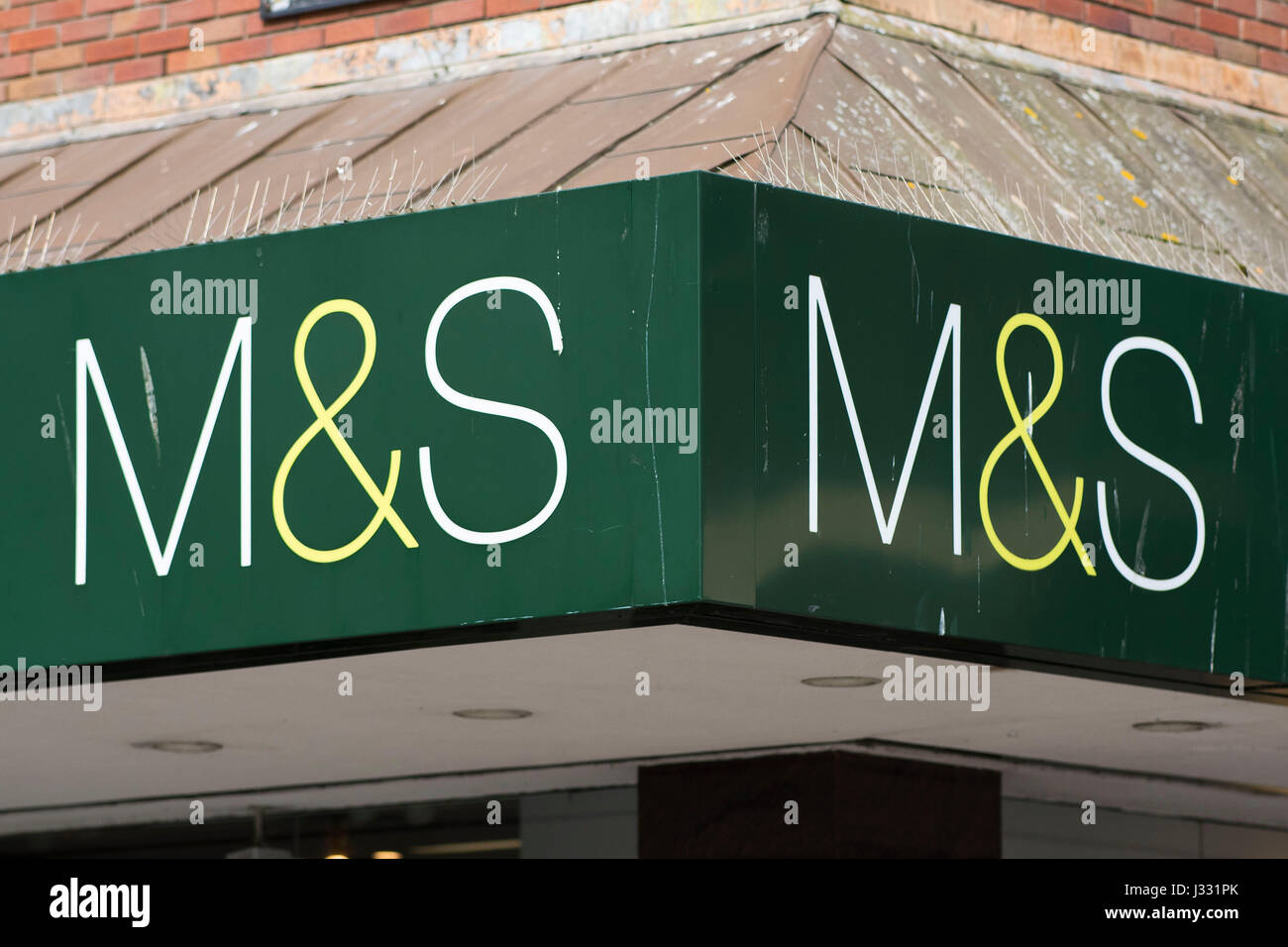 Marks and Spencer's shop sign logo Stock Photo - Alamy