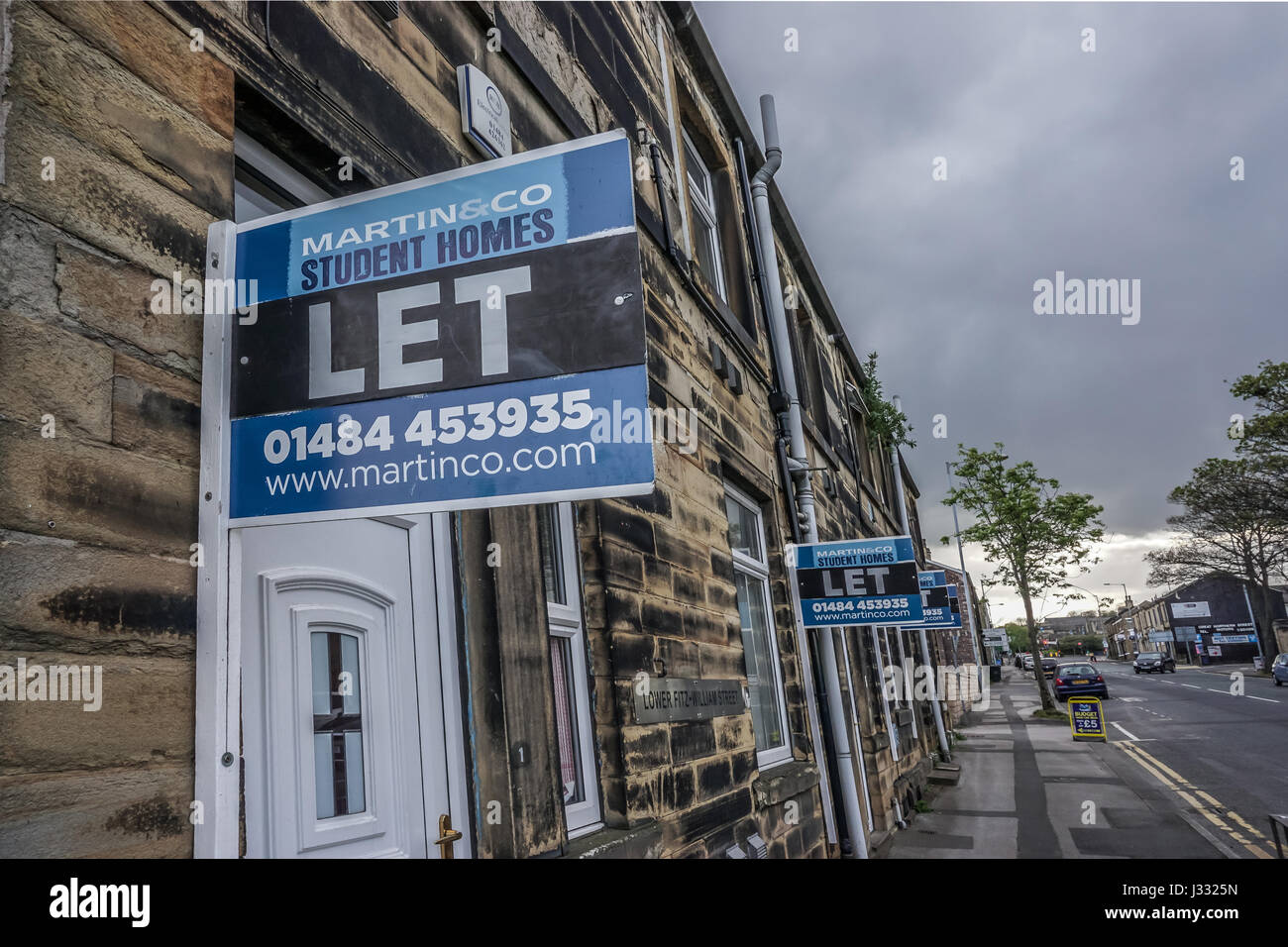 To let signs for student accomodation in Huddersfield, West Yorkshire ...