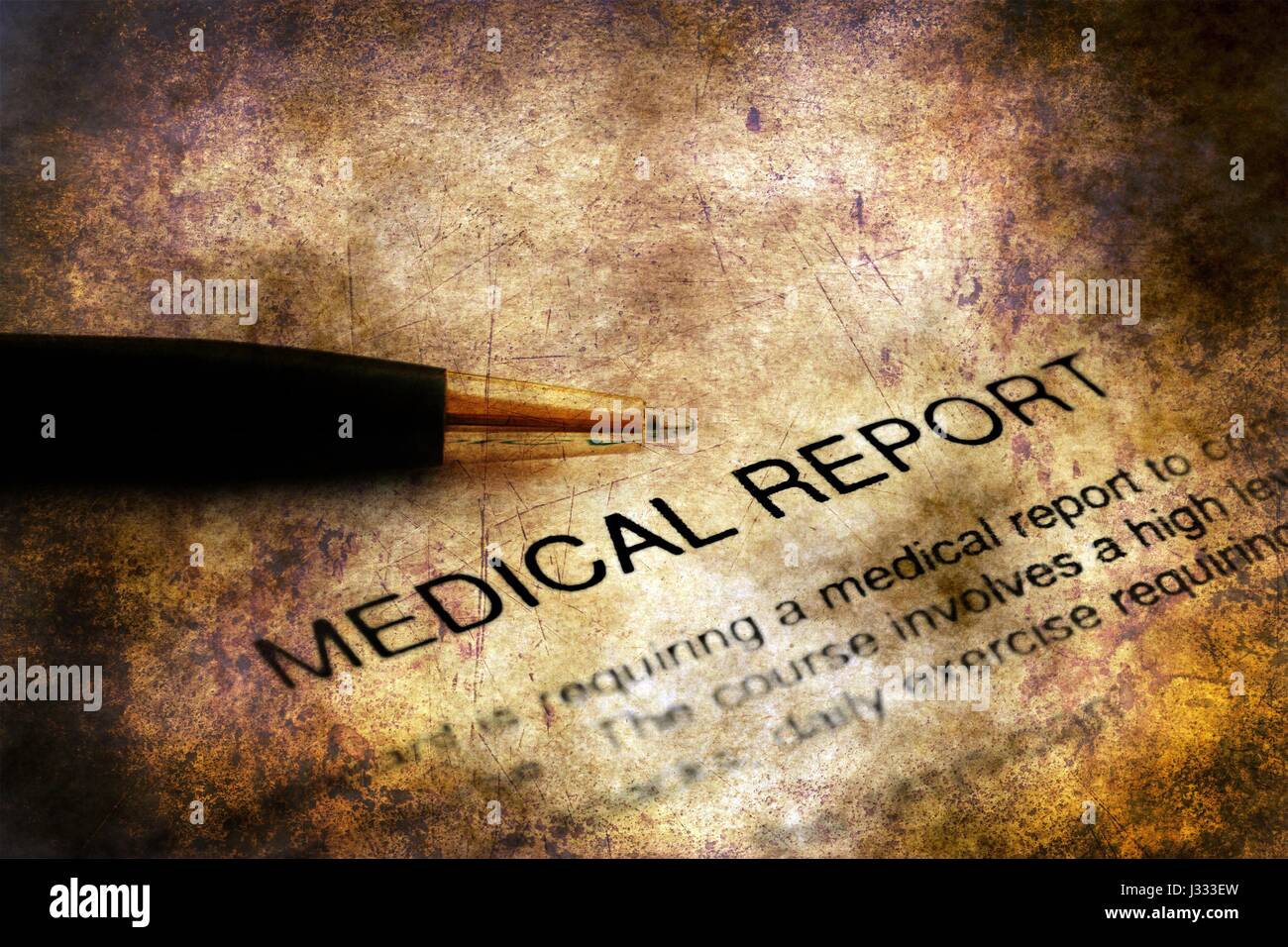 Medical report grunge concept Stock Photo - Alamy