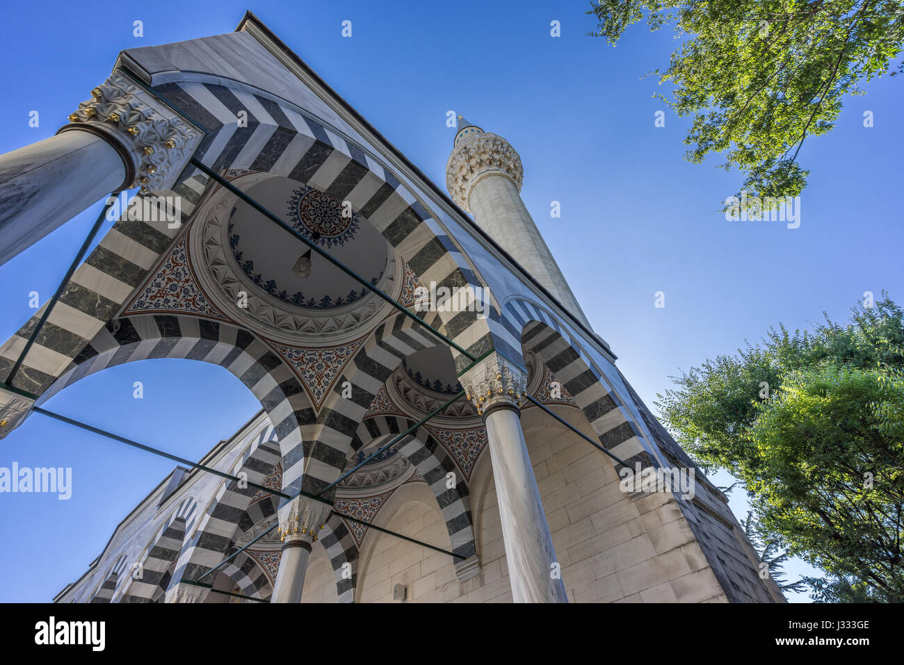 Street level view of Tokyo Camii Mosque. Ottoman style mosque and ...