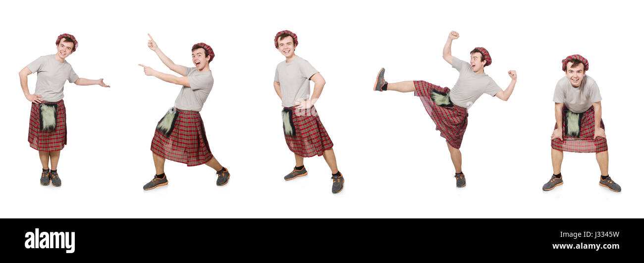 Funny scotsman isolated on white Stock Photo - Alamy