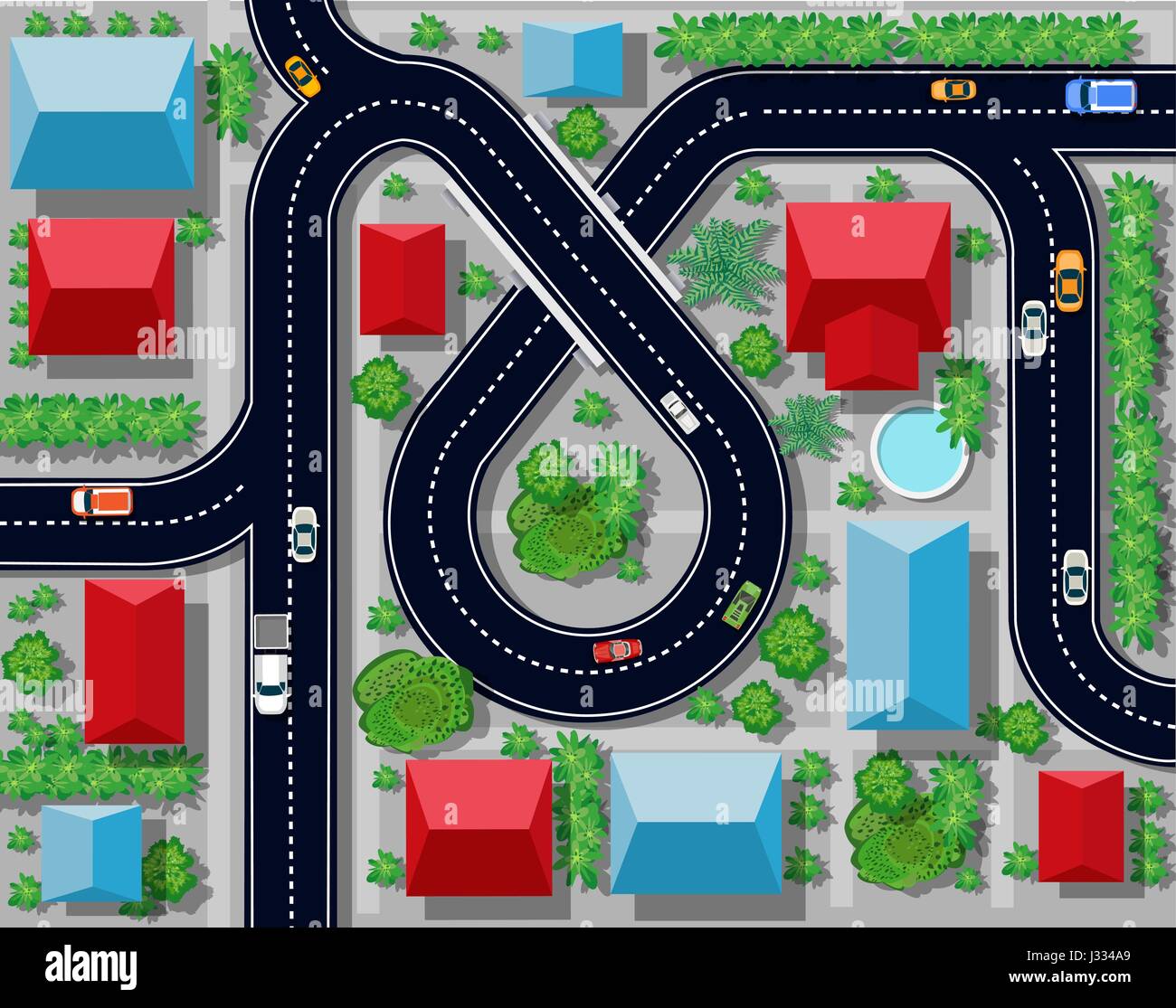 Downtown expressway Stock Vector Images - Alamy