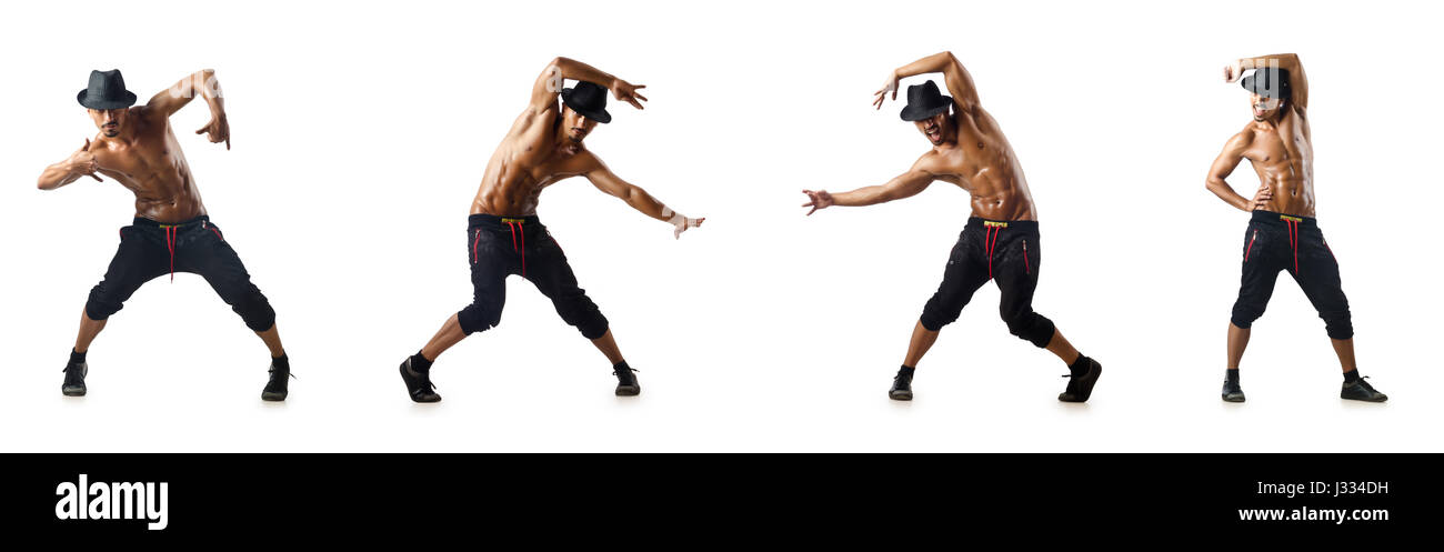 Collage of dancers isolated on white background Stock Photo - Alamy
