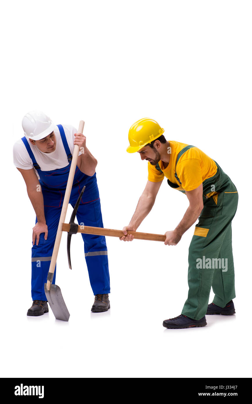 Two men digging Cut Out Stock Images & Pictures - Alamy