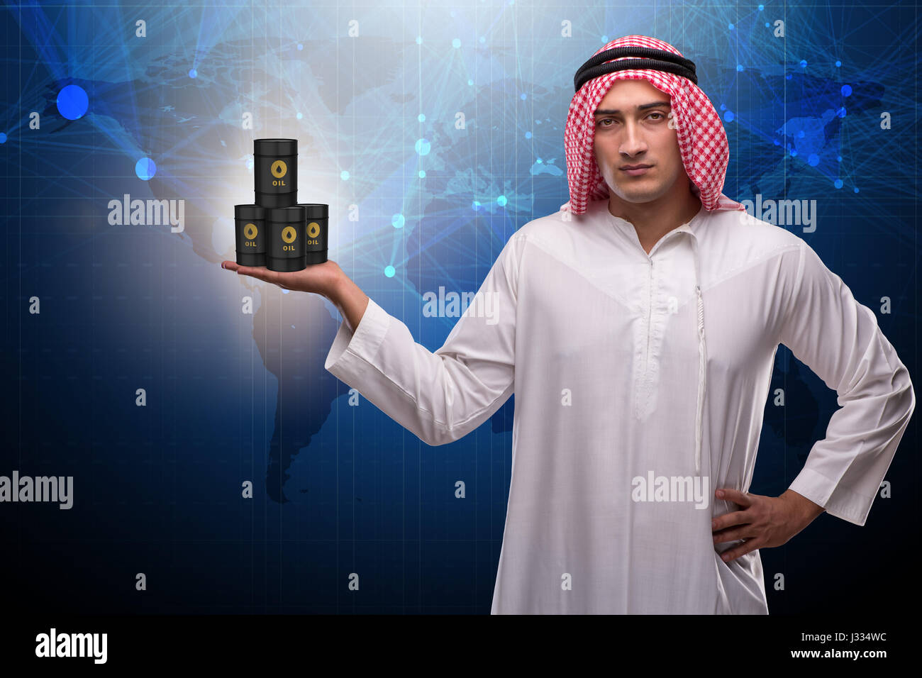 Arab man oil production hi-res stock photography and images - Alamy