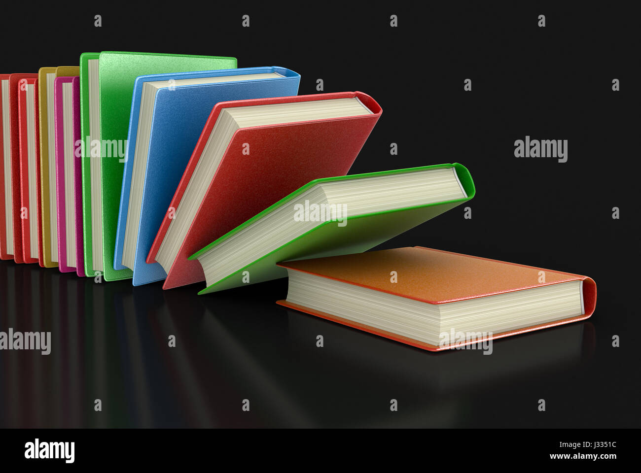 Stack of books. Image with clipping path Stock Photo - Alamy