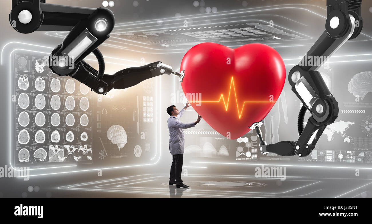 Heart surgery done by robotic arm Stock Photo - Alamy
