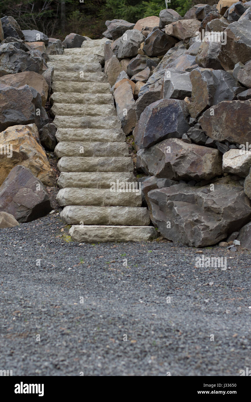 Rustic stone steps hi-res stock photography and images - Alamy