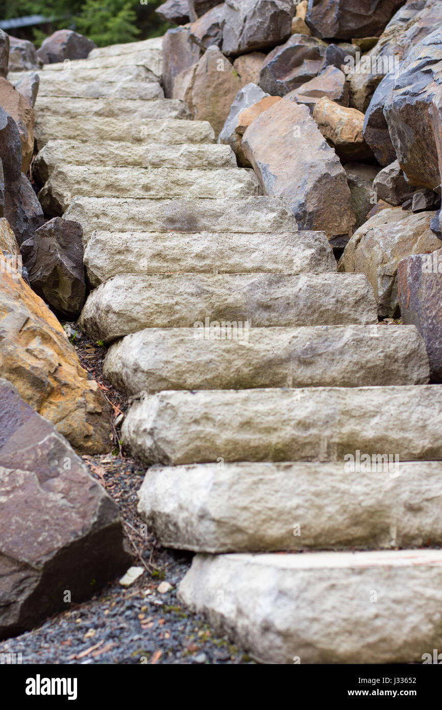 Rustic stone steps hi-res stock photography and images - Alamy