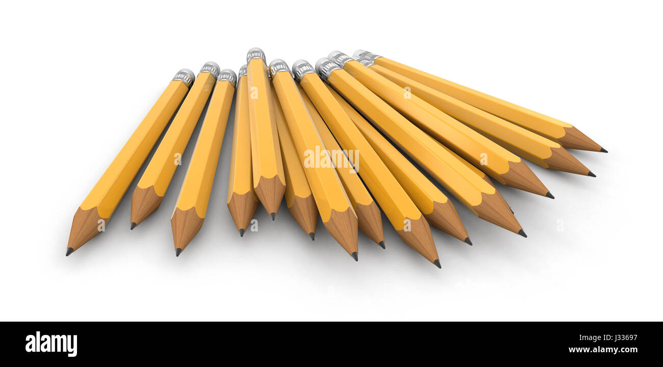 Pencils. Image with clipping path Stock Photo - Alamy