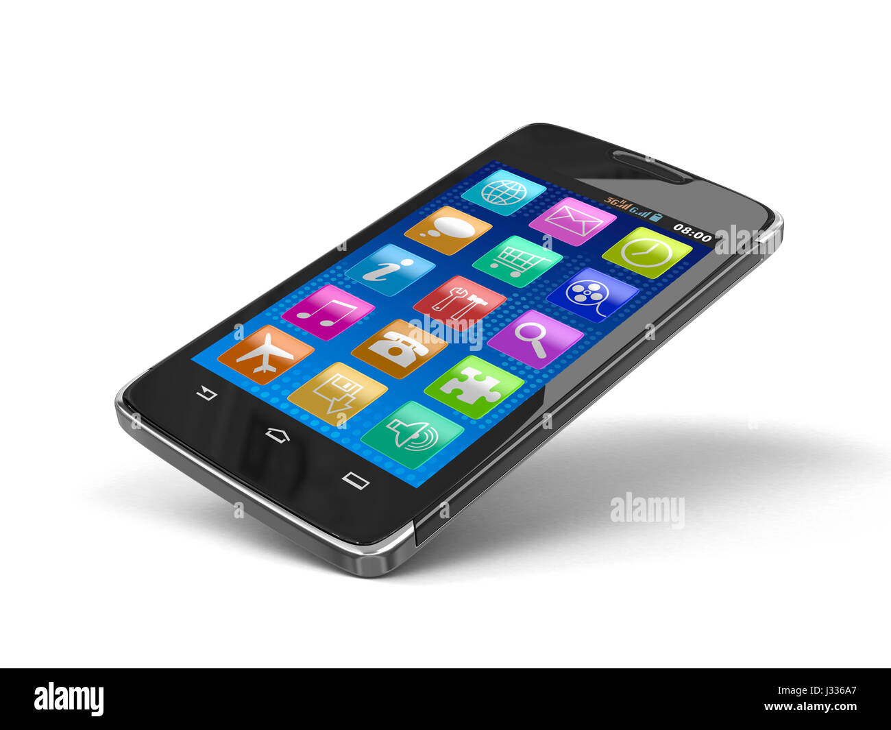 Touchscreen smartphone. Image with clipping path Stock Photo - Alamy