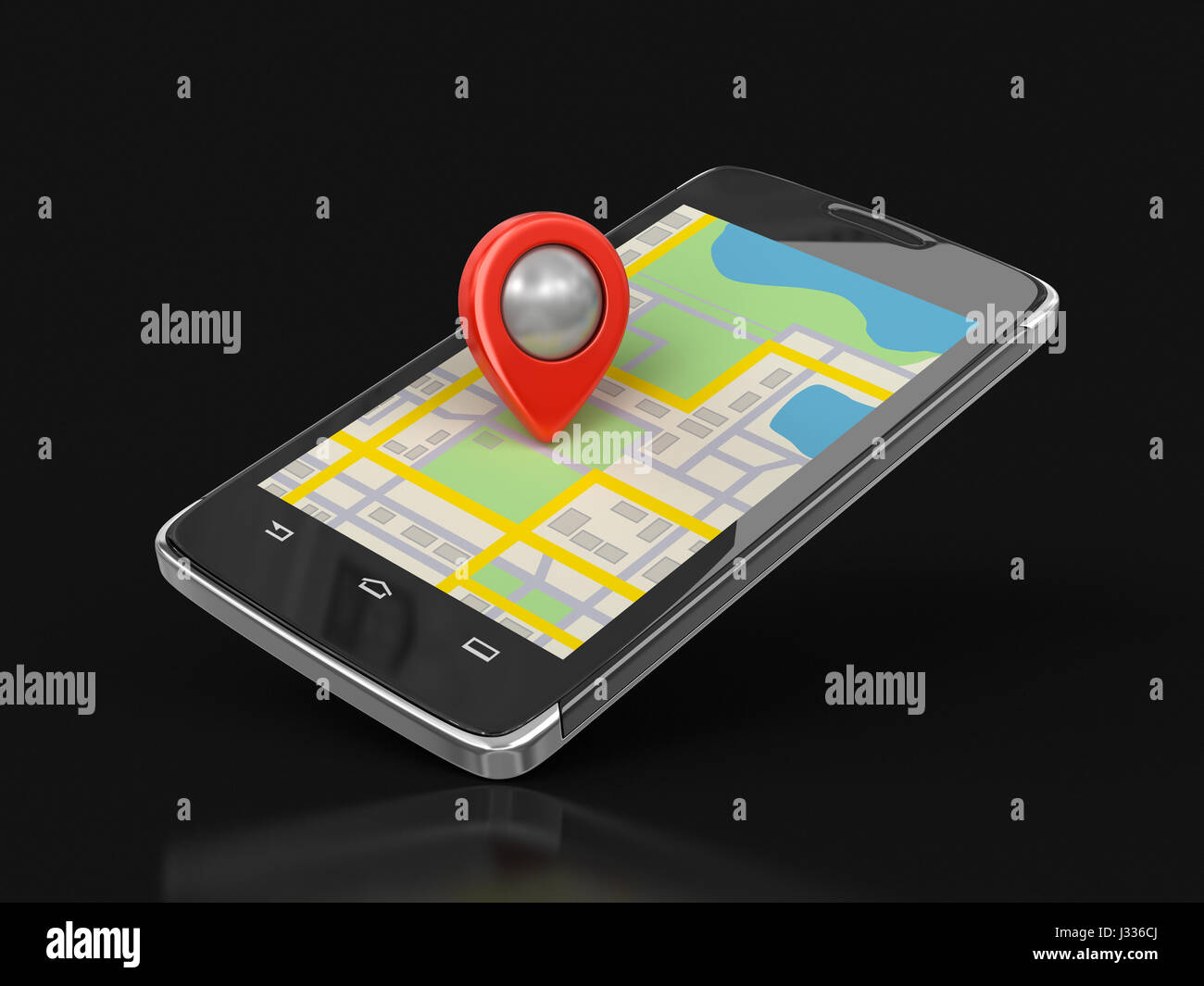 Touchscreen smartphone with Pointer. Image with clipping path Stock ...