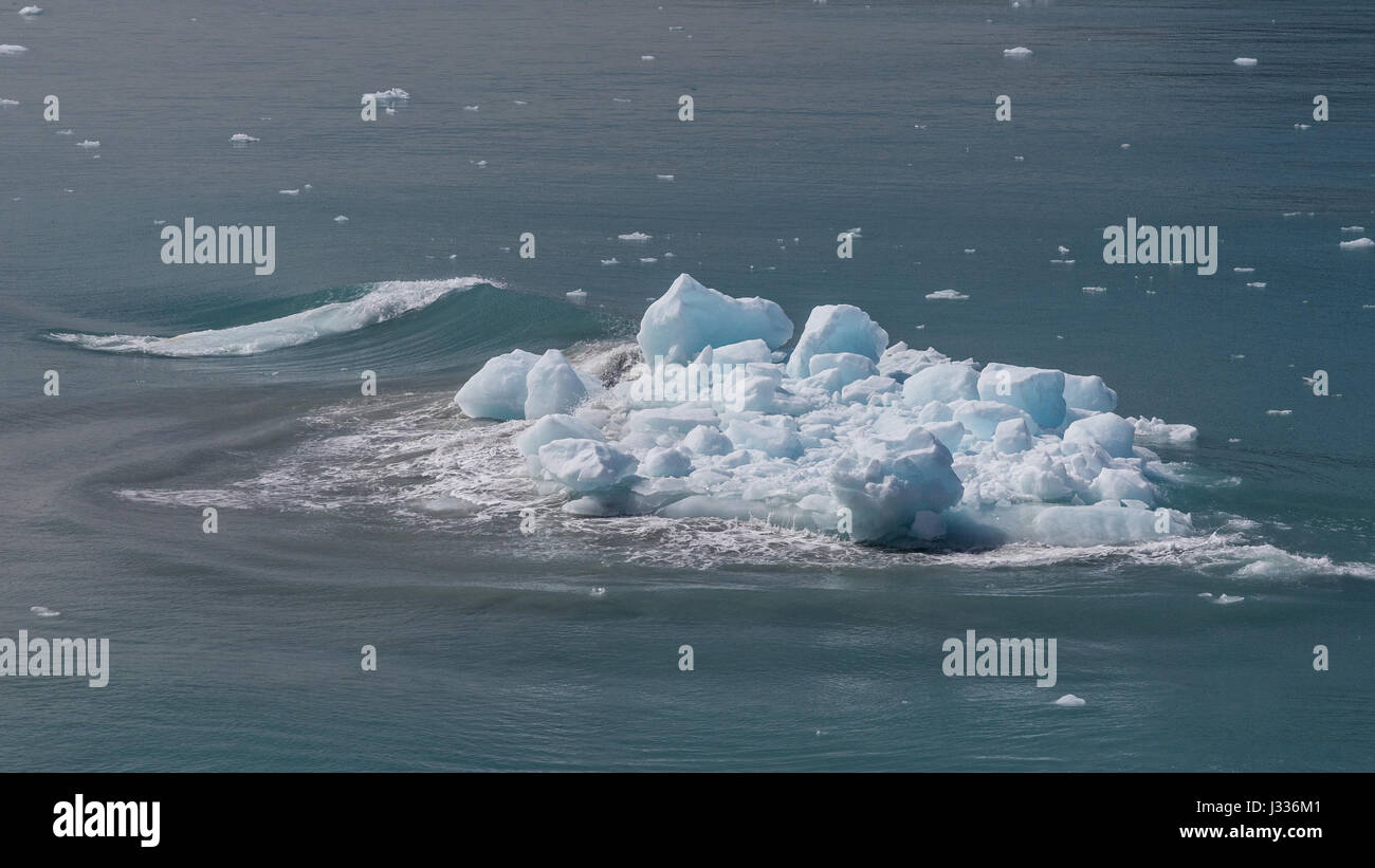 Hubbard Glacier ice inside Disenchantment Bay, Alaska Stock Photo - Alamy