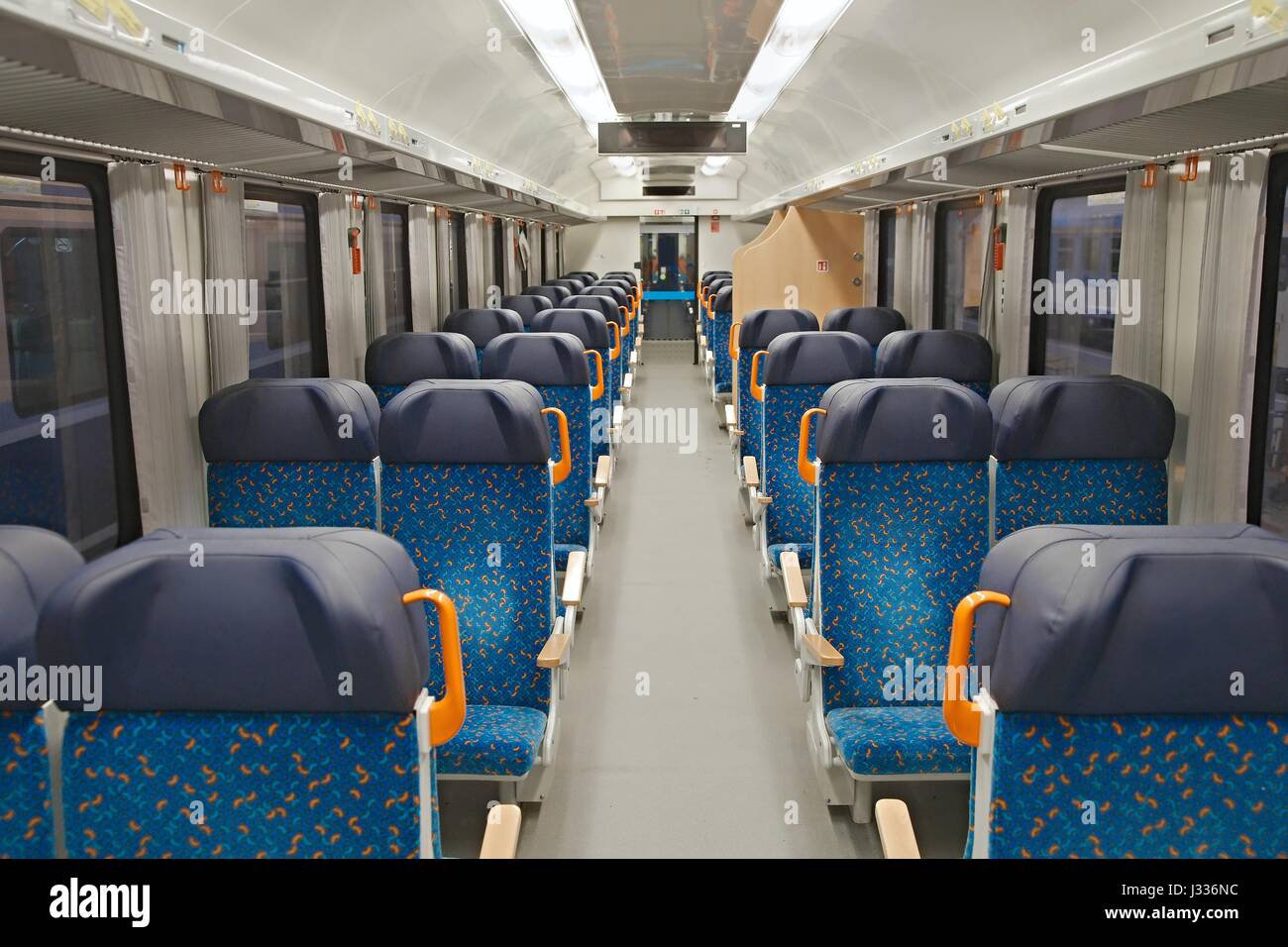 Passenger Train interior Stock Photo - Alamy