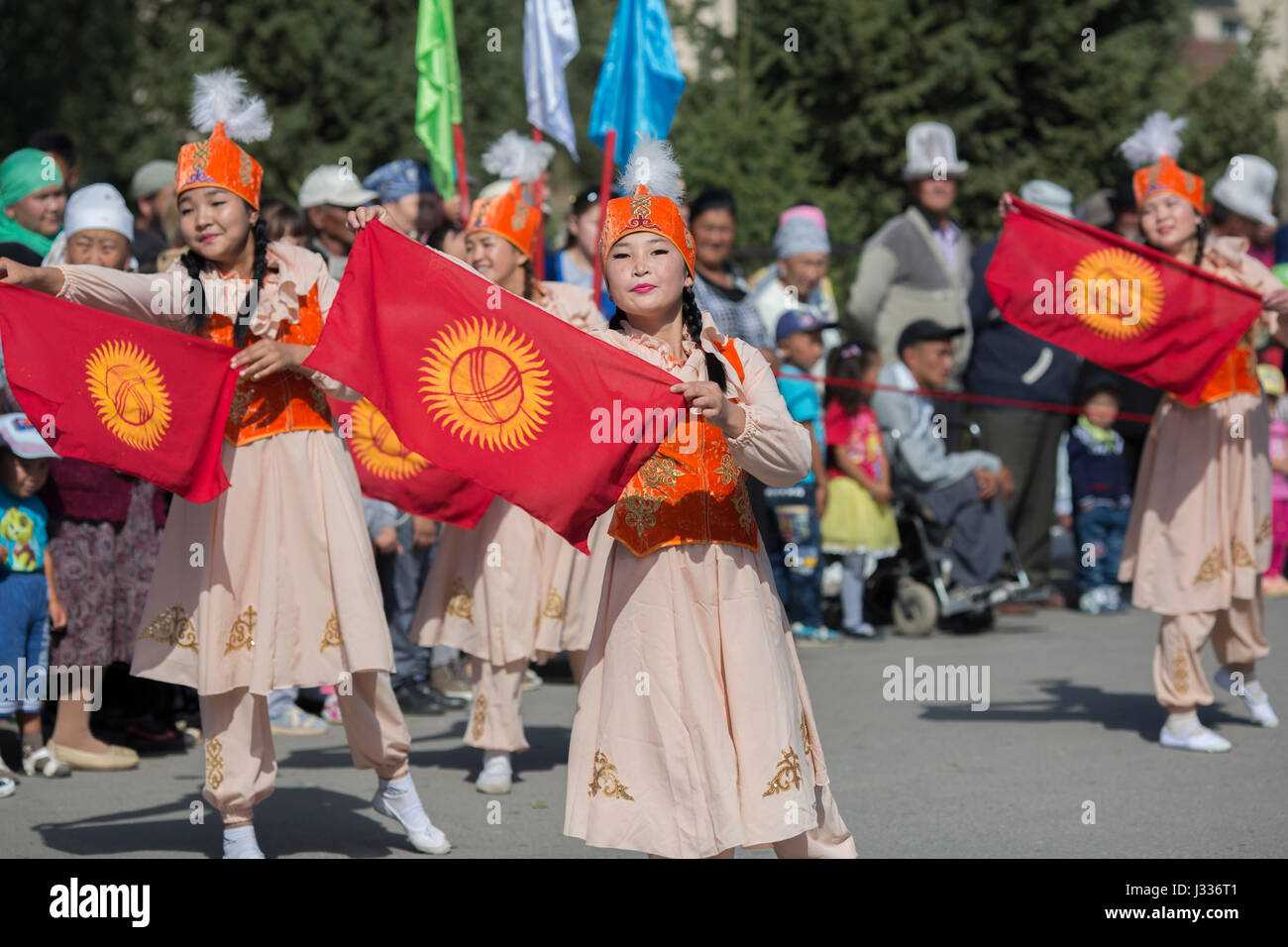 National day performance in Kochkor, Kyrgyzstan Stock Photo - Alamy