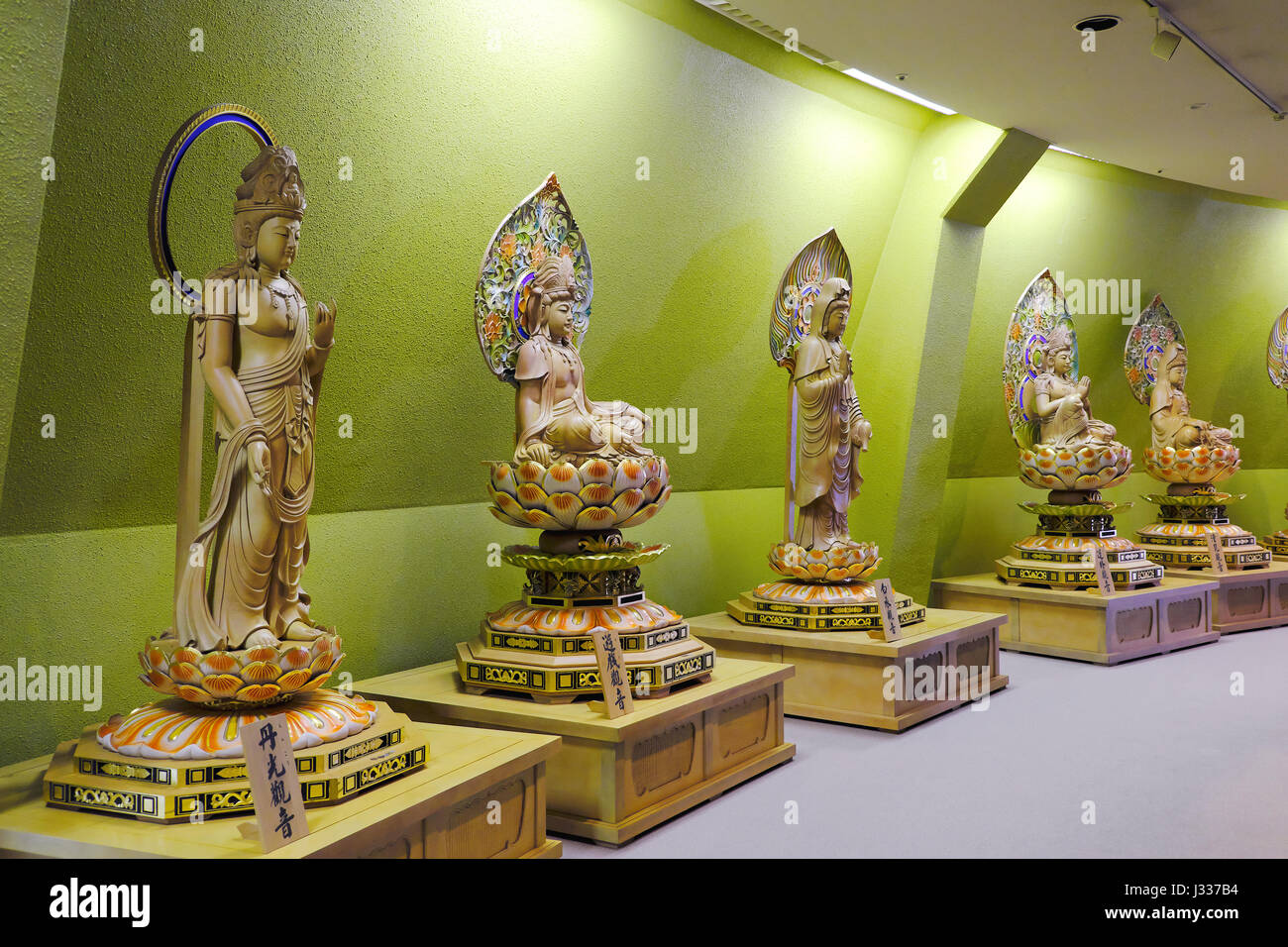 statues inside the Sendai Daikannon Stock Photo - Alamy