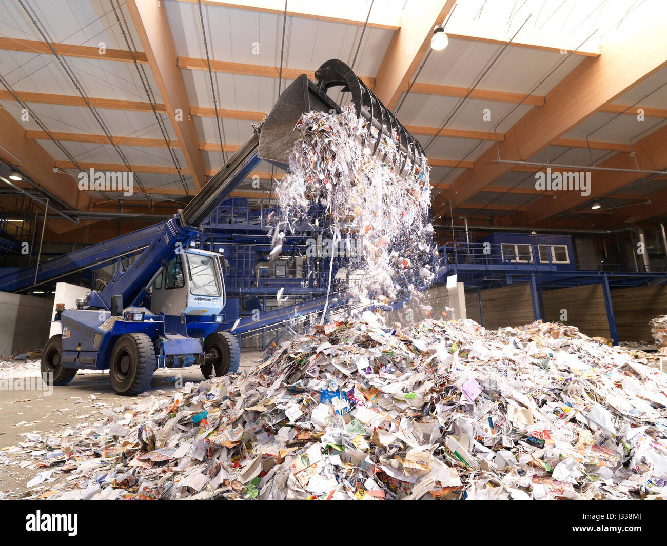 Paper recycling, Bavaria, Germany Stock Photo - Alamy