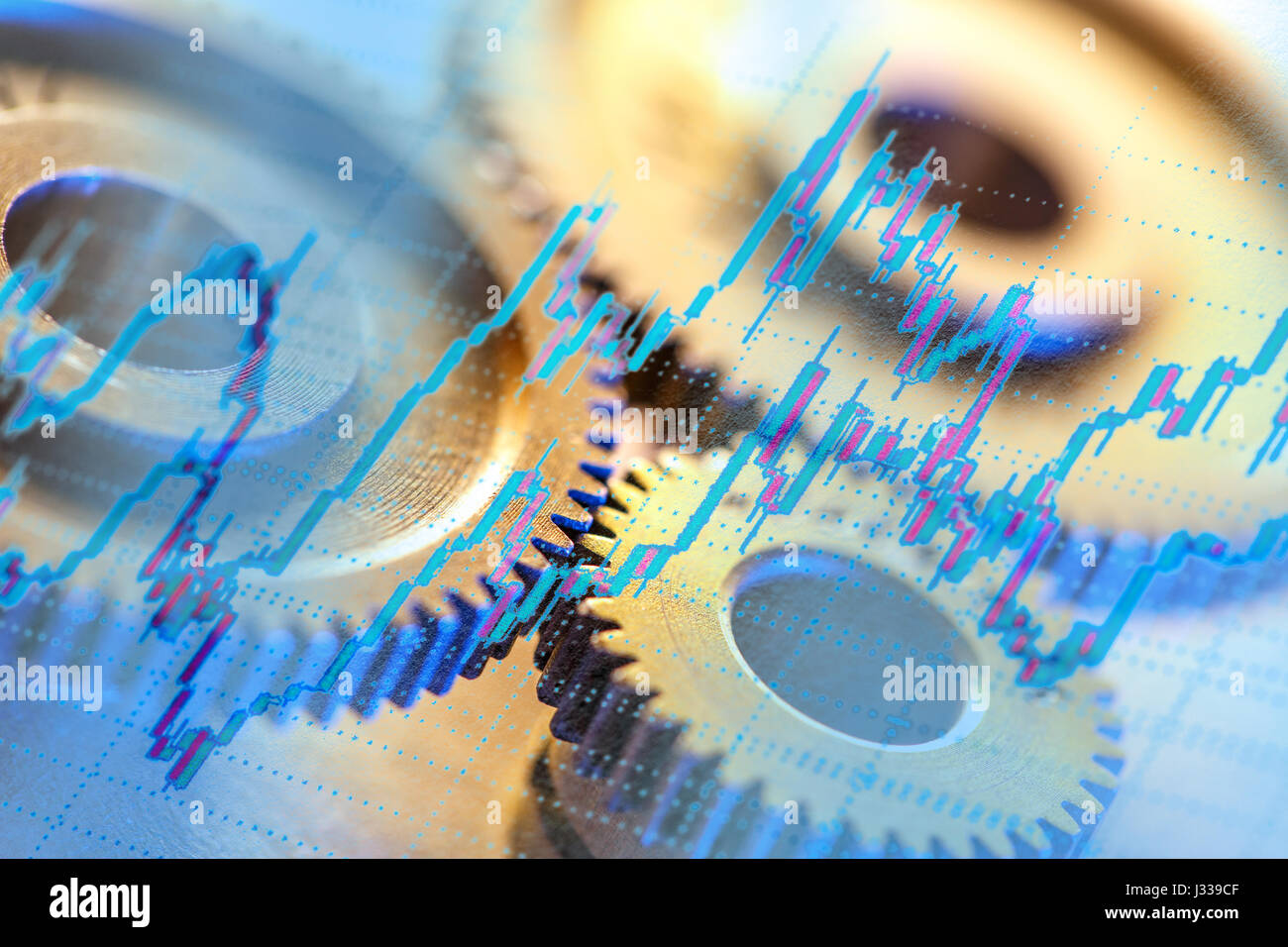 Mechanical ratchets in closeup and toning view Stock Photo - Alamy