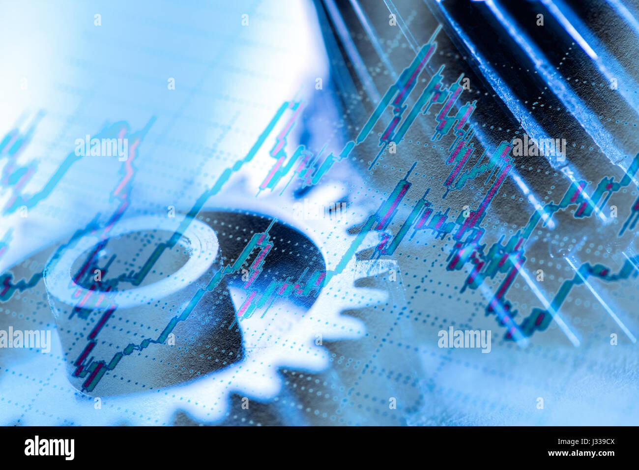 Mechanical ratchets in closeup and toning view Stock Photo - Alamy