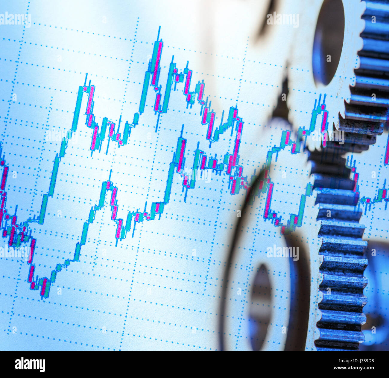 Mechanical ratchets in closeup and toning view Stock Photo - Alamy