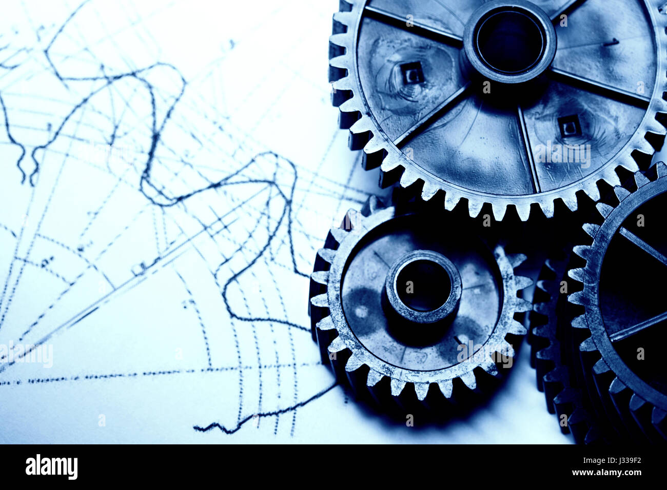 Mechanical ratchets and drafting in closeup view Stock Photo - Alamy