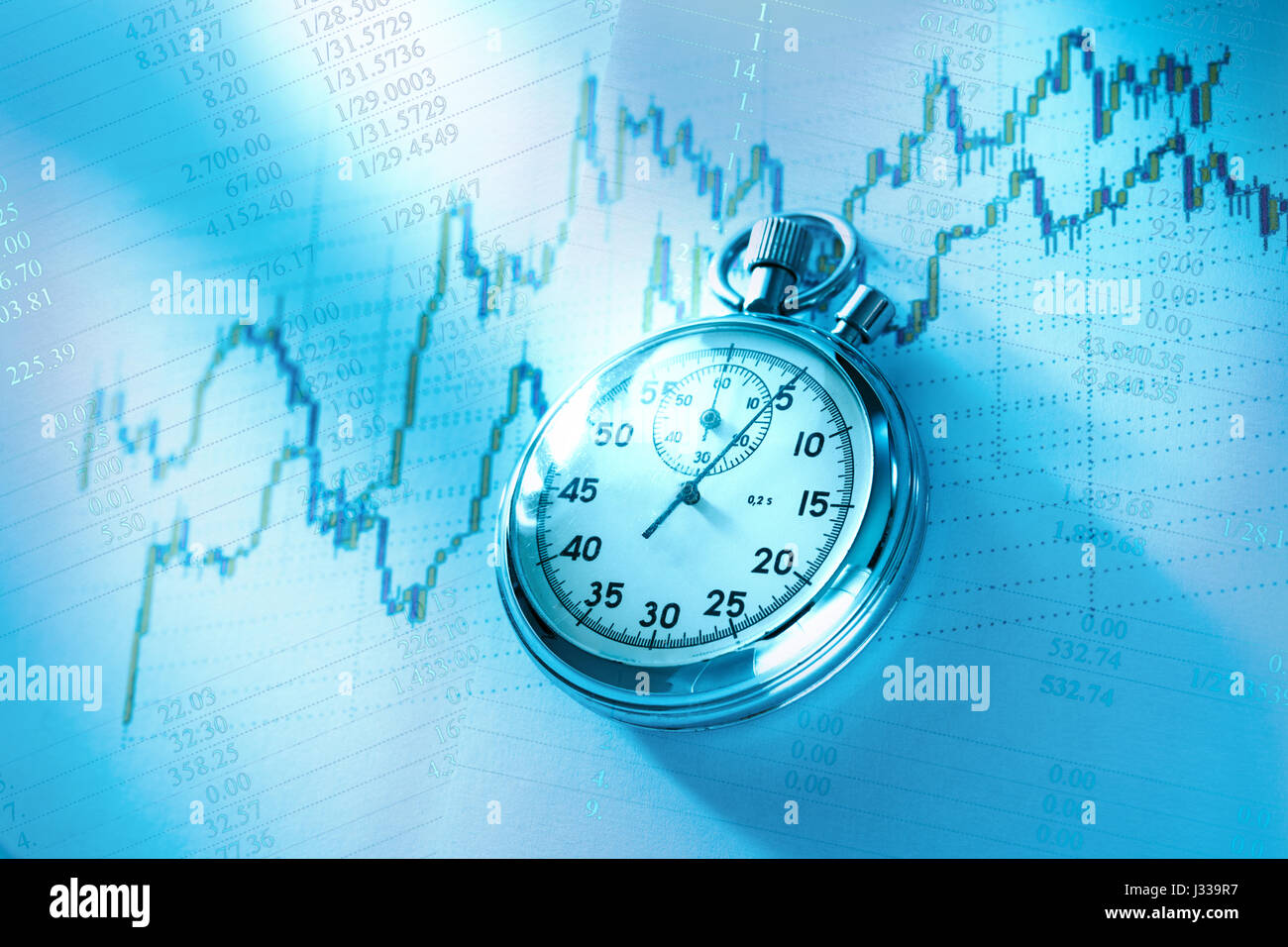 Candle stick graph chart of stock market investment trading with a ...