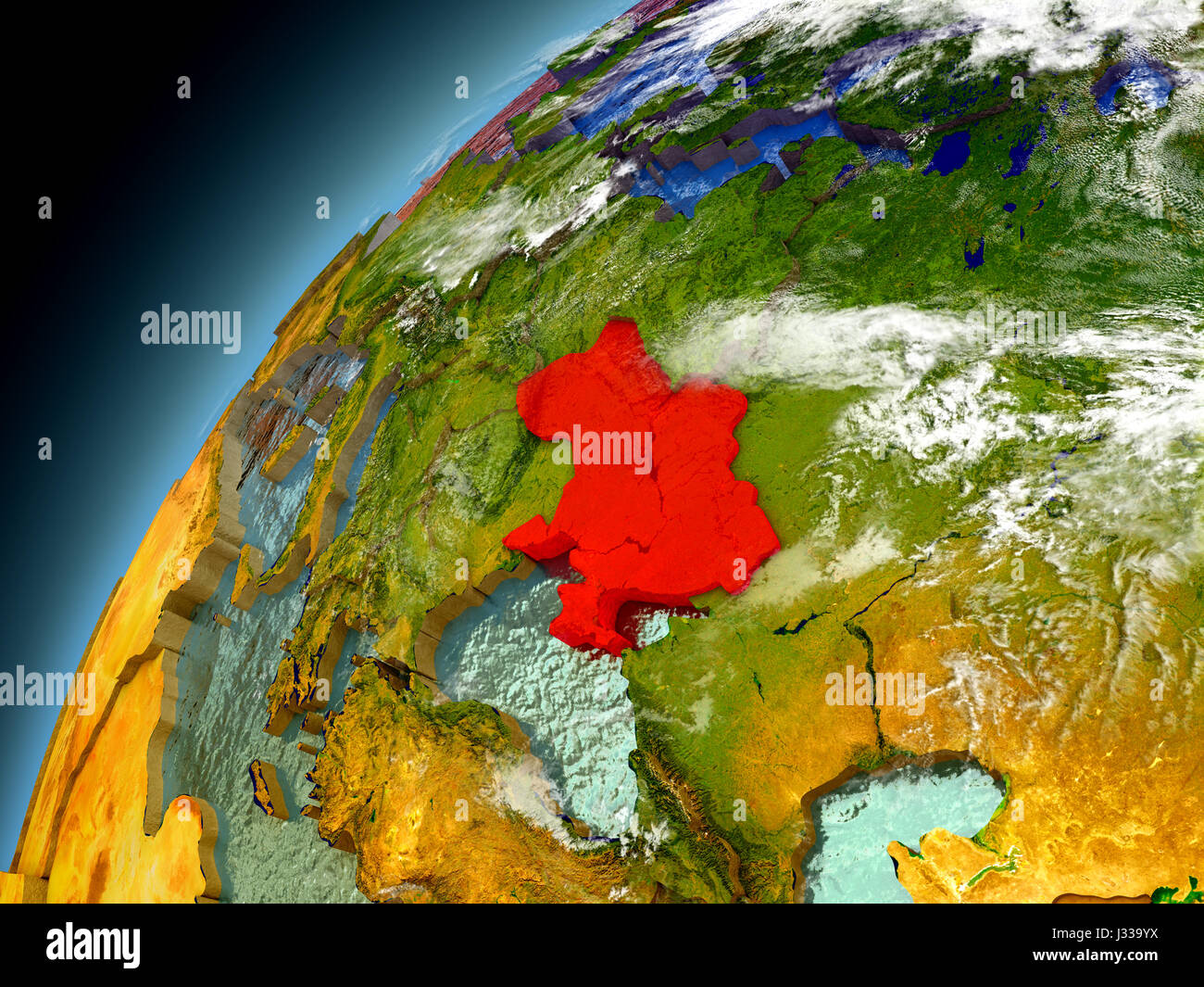 Ukraine map satellite geography hi-res stock photography and images - Alamy