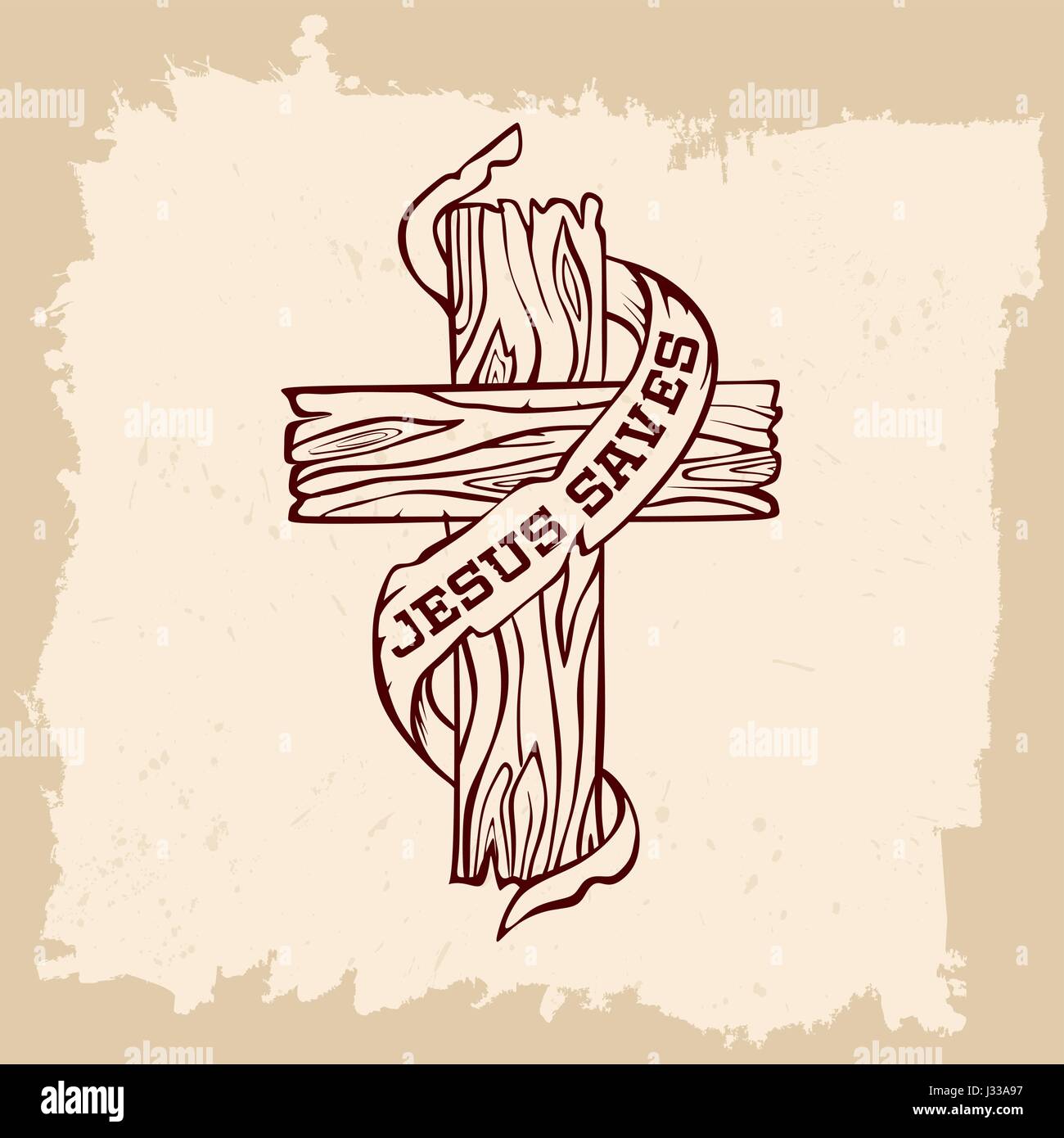 Jesus saves Stock Vector Images - Alamy