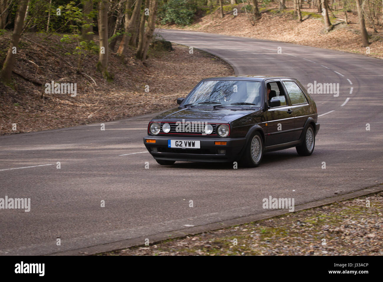 Volkswagen Golf GTI Mk2 built in 1991 being driven at Longcross Testing ...