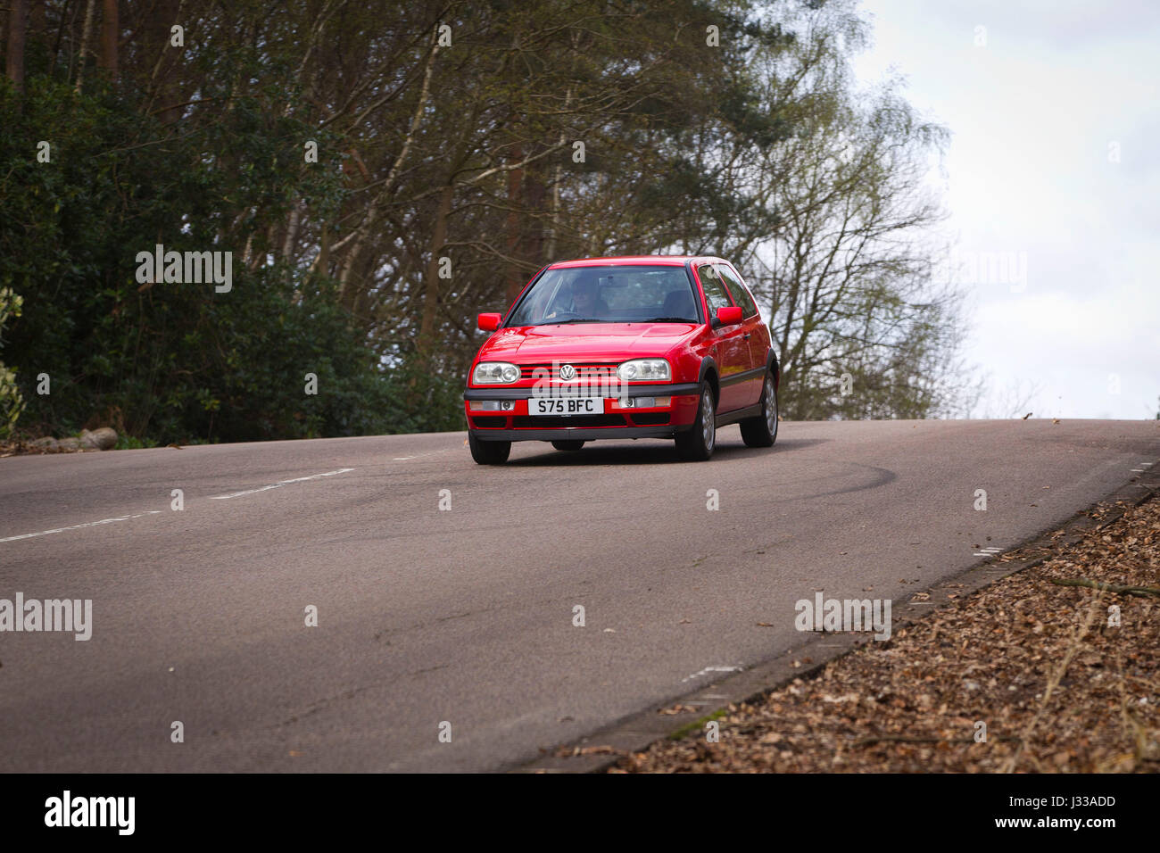 Volkswagen Golf GTI Mk3 built in the 1990s being driven at Longcross ...