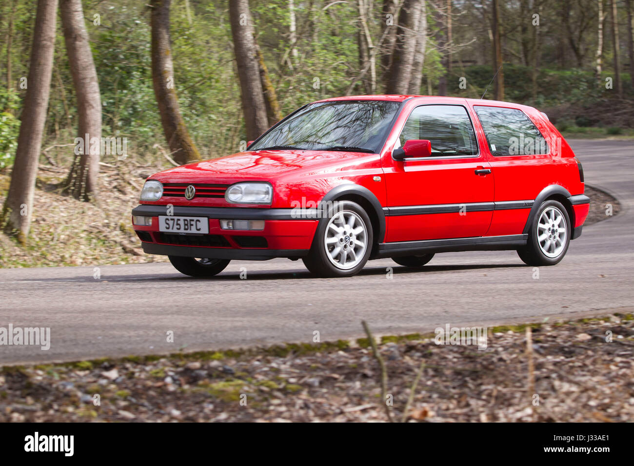 Volkswagen Golf GTI Mk3 built in the 1990s being driven at Longcross ...