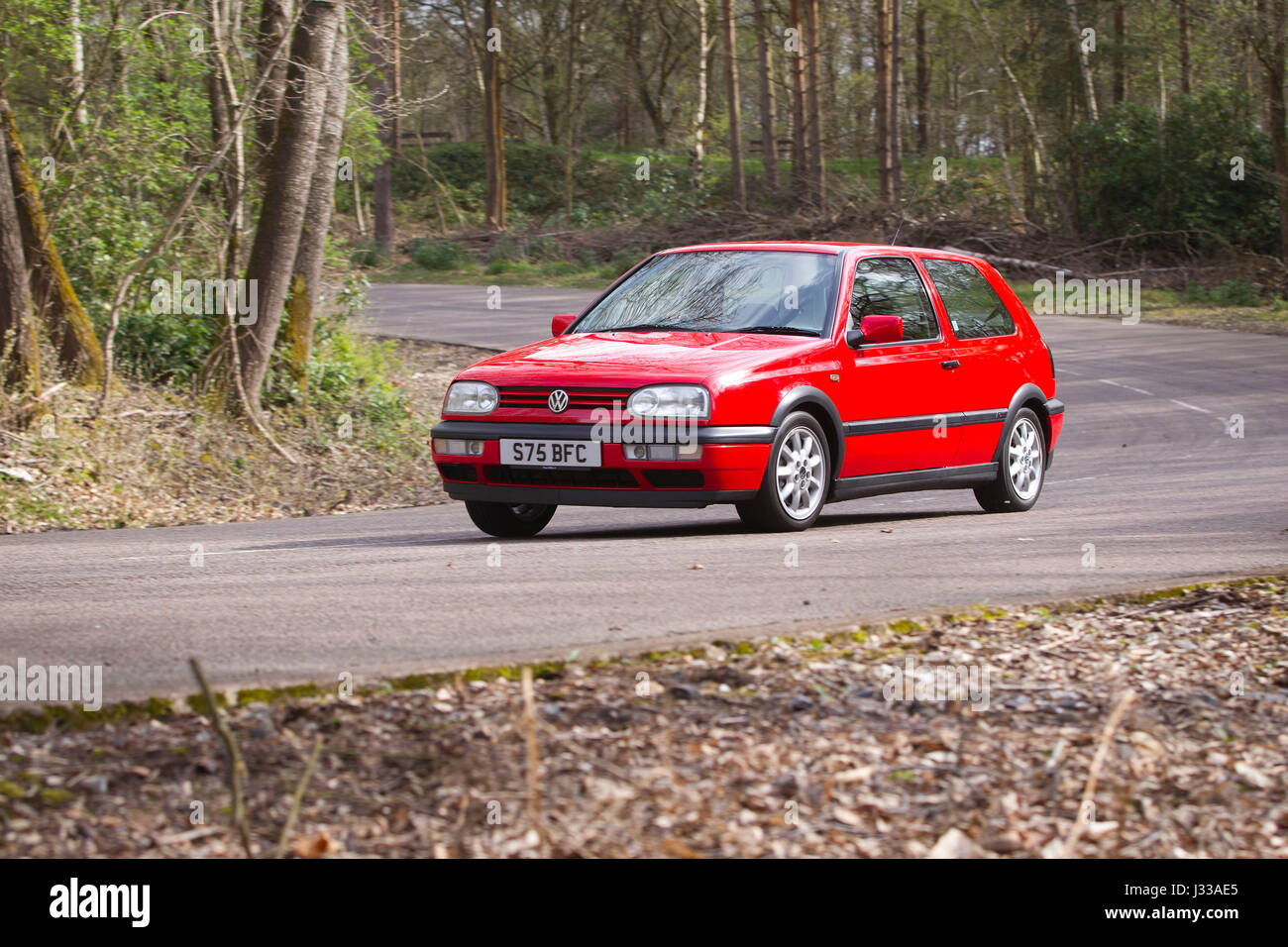 Volkswagen Golf GTI Mk3 built in the 1990s being driven at Longcross ...