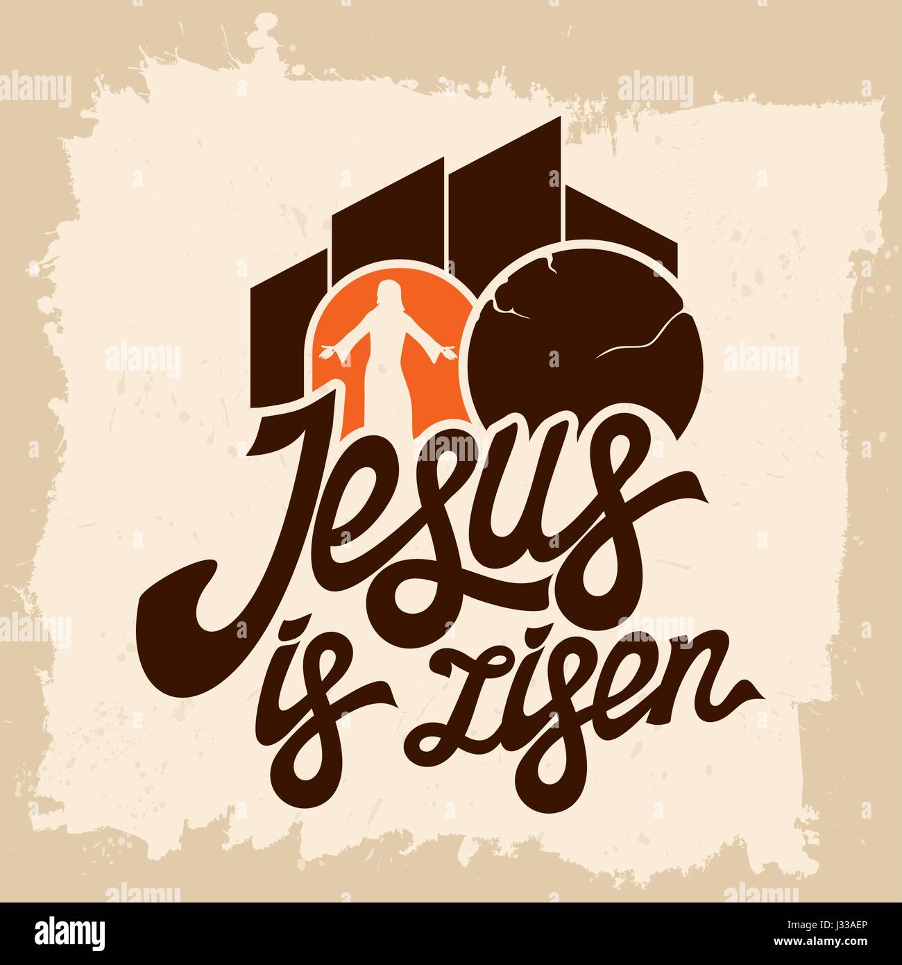 Christian print. Jesus is risen Stock Vector Image & Art - Alamy