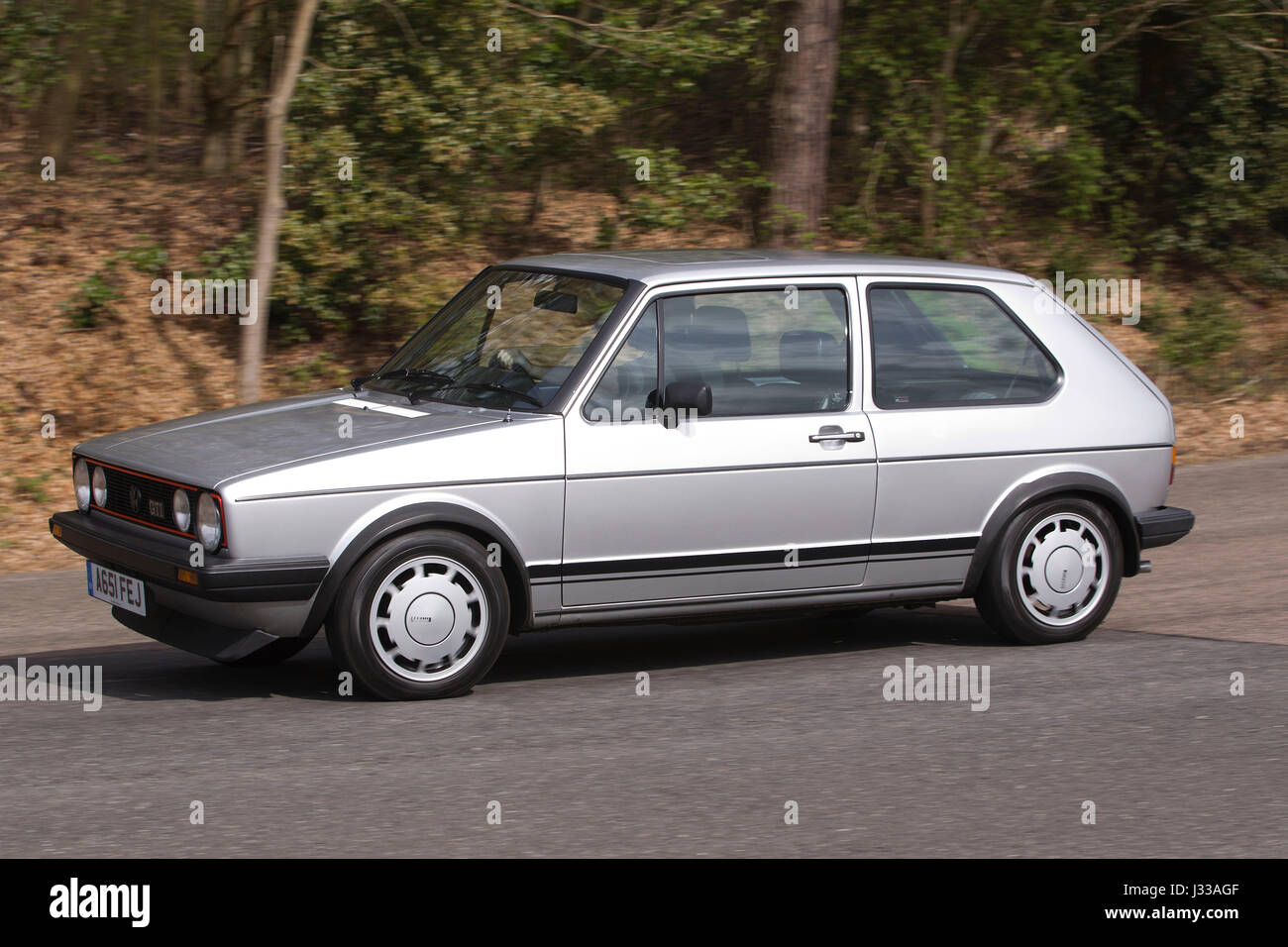 Volkswagen 1983 Golf GTi Mrk 1 being driven at Longcross Testing ...