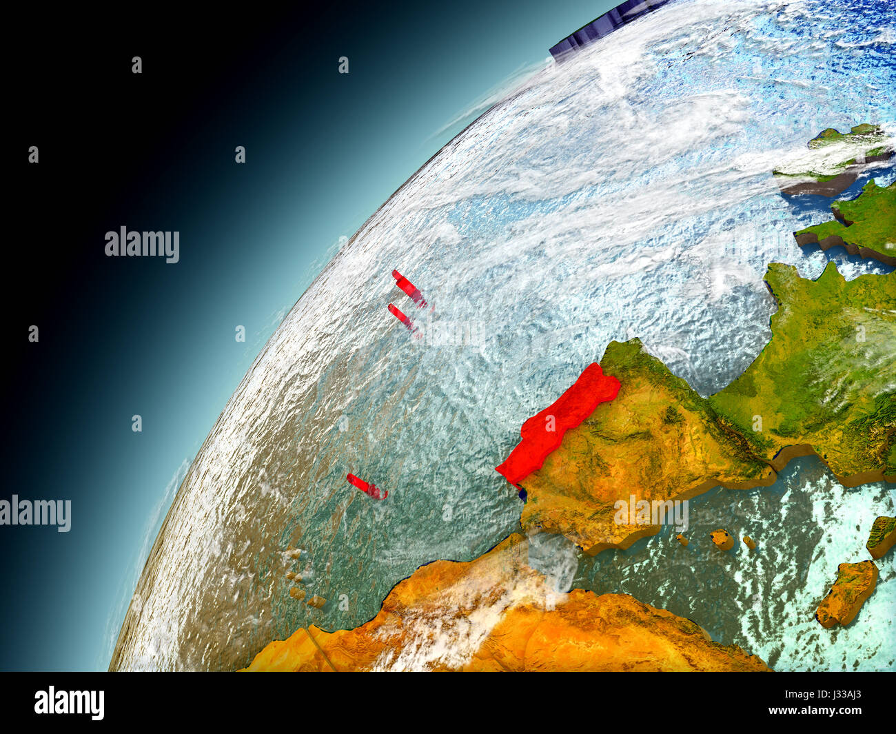 Map satellite geography portugal hi-res stock photography and images ...