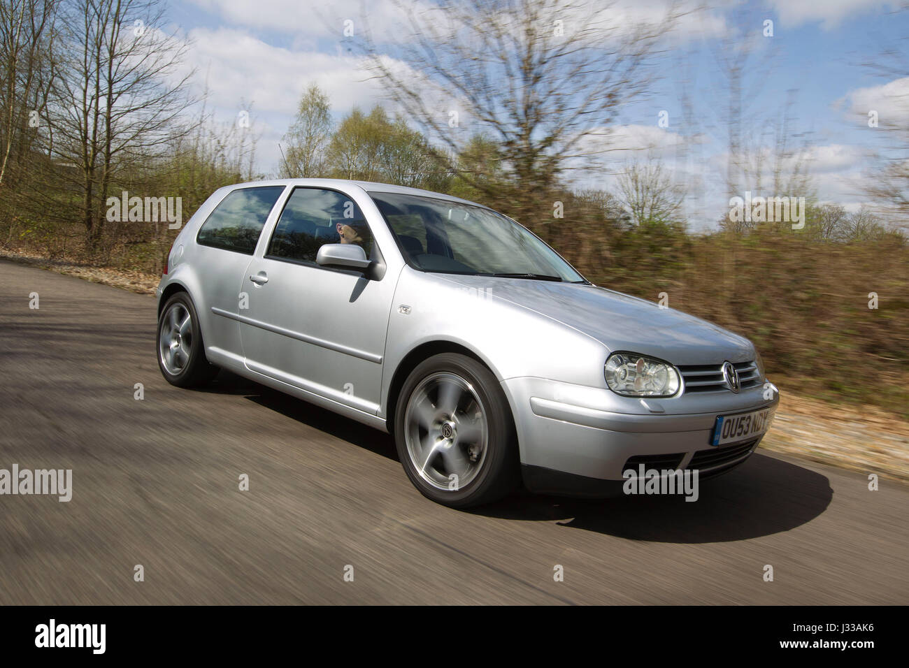 The fourth generation Volkswagen Golf GTI built in 2003 being tested at ...