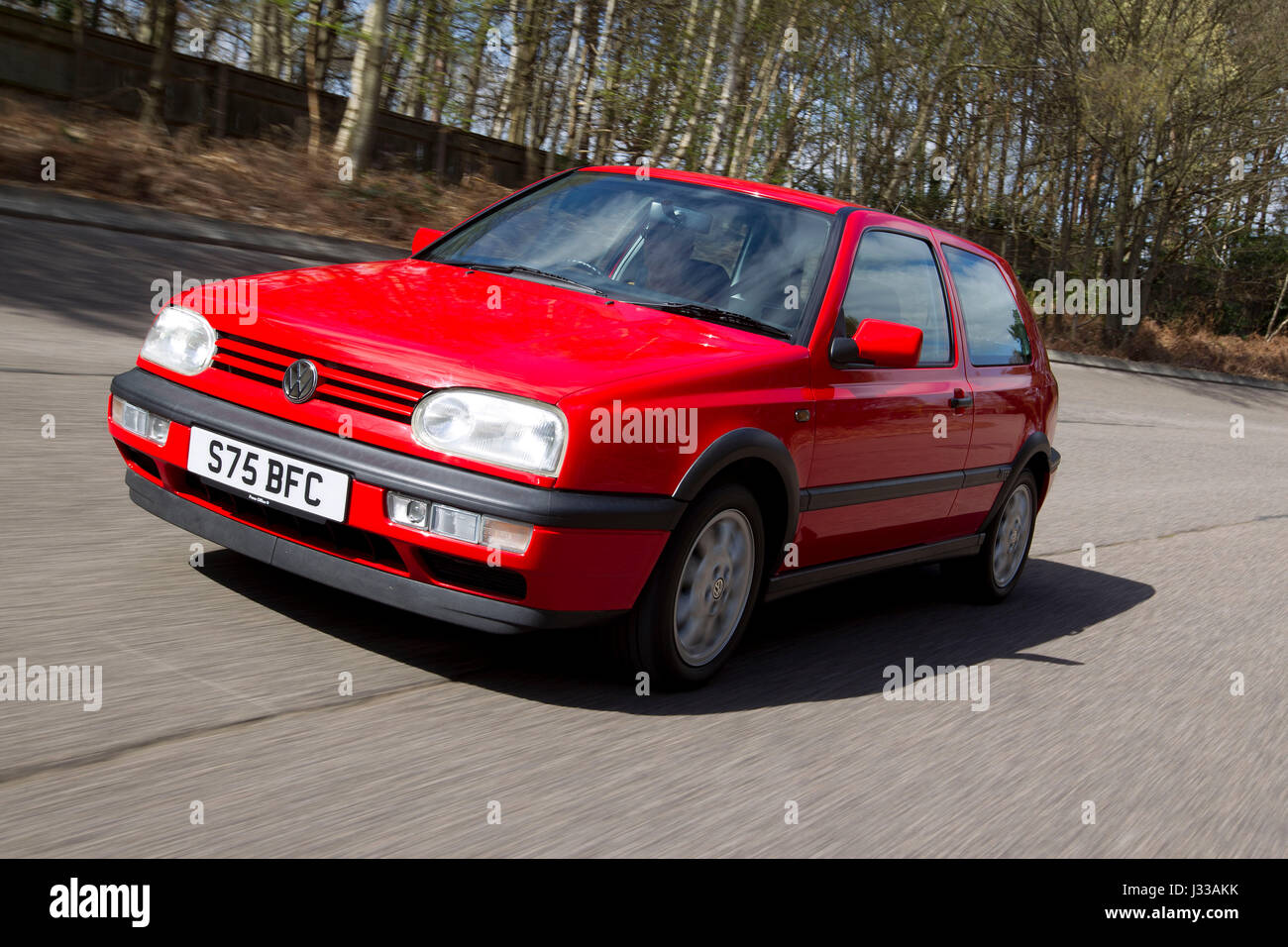Volkswagen Golf GTI Mk3 built in the 1990s being driven at Longcross ...