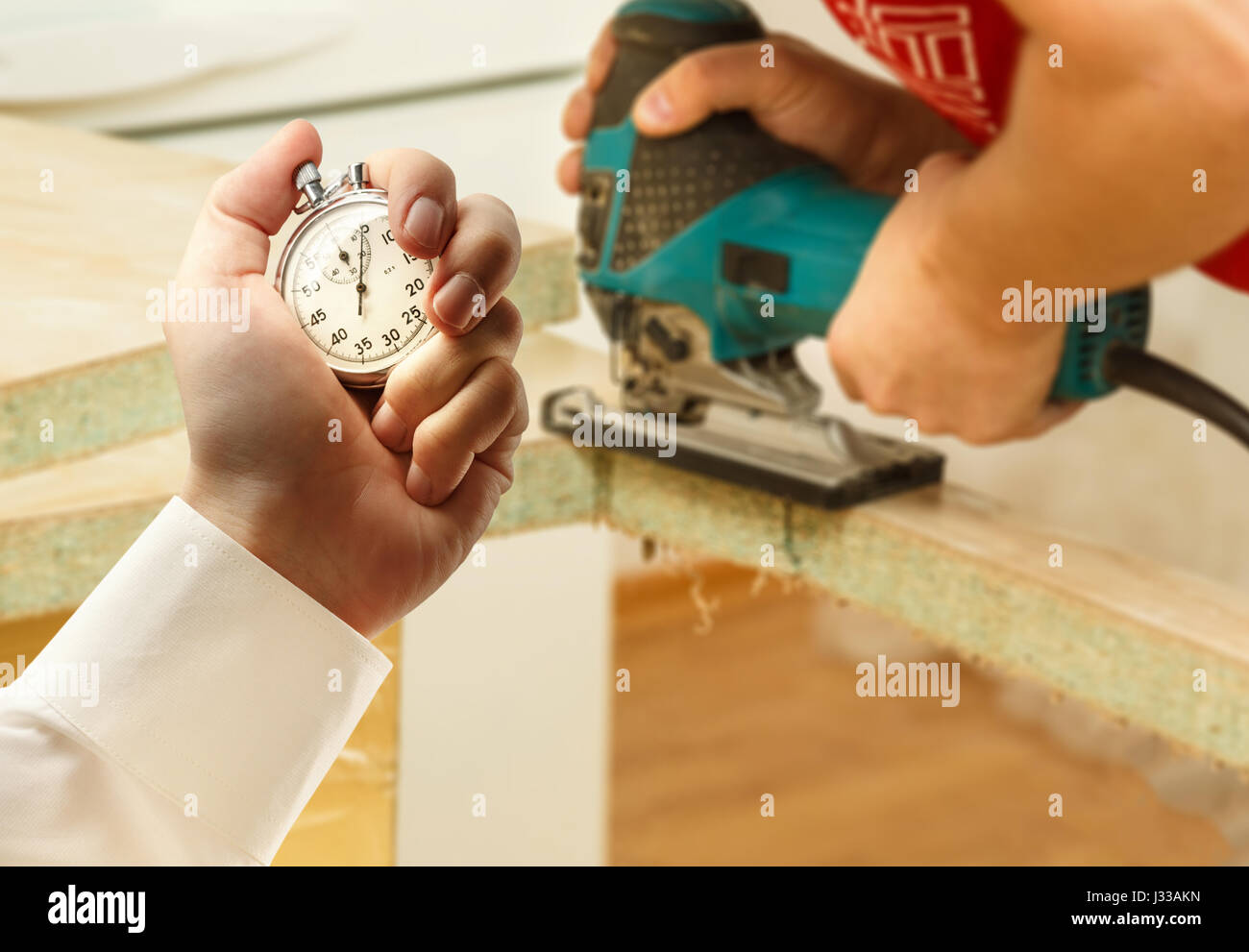 Install clock hi-res stock photography and images - Alamy