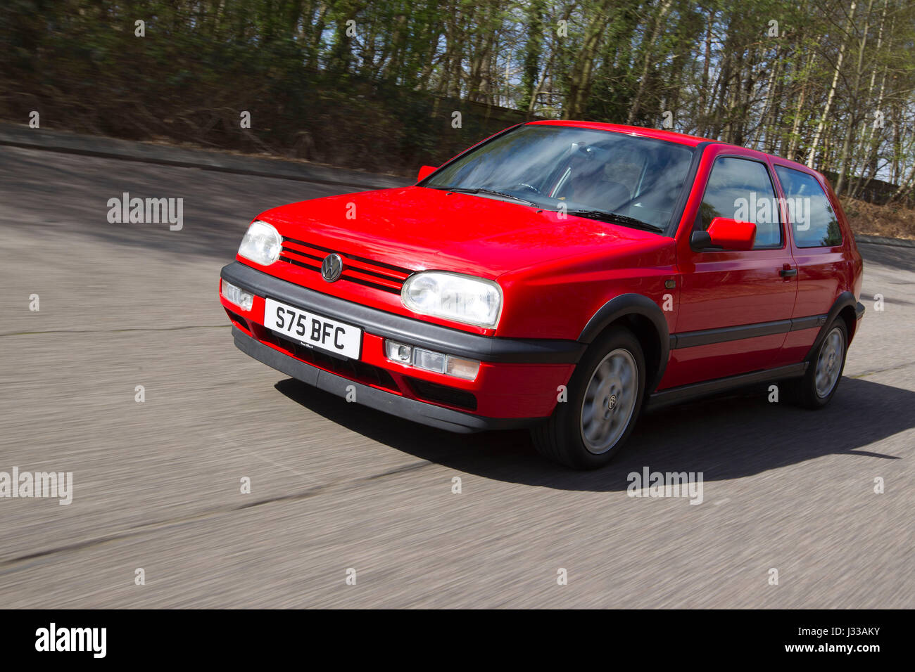 Volkswagen Golf GTI Mk3 built in the 1990s being driven at Longcross ...
