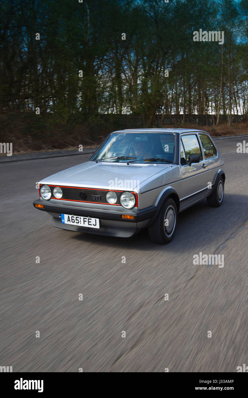 Volkswagen 1983 Golf GTi Mrk 1 being driven at Longcross Testing ...