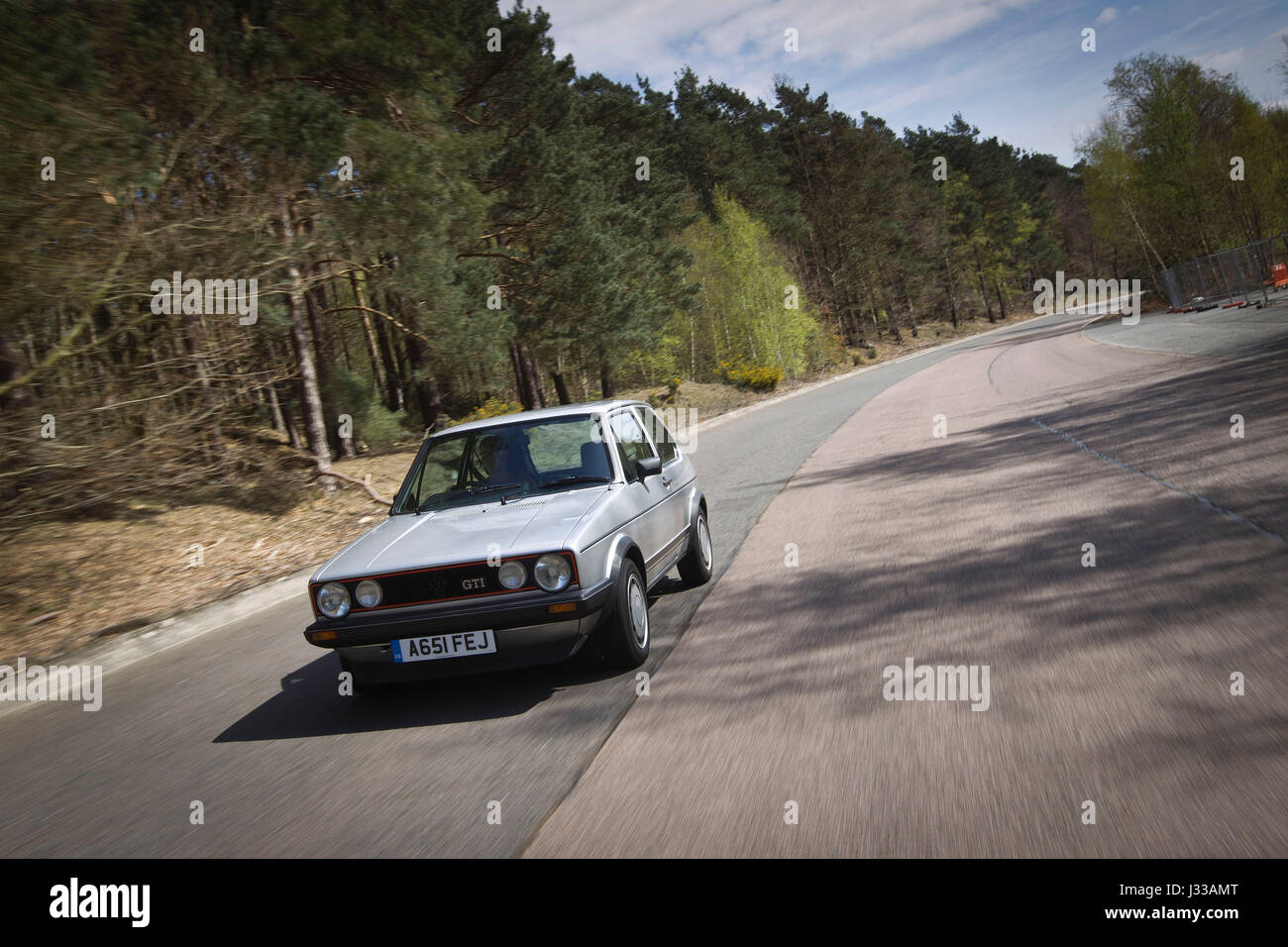 Volkswagen 1983 Golf GTi Mrk 1 being driven at Longcross Testing ...