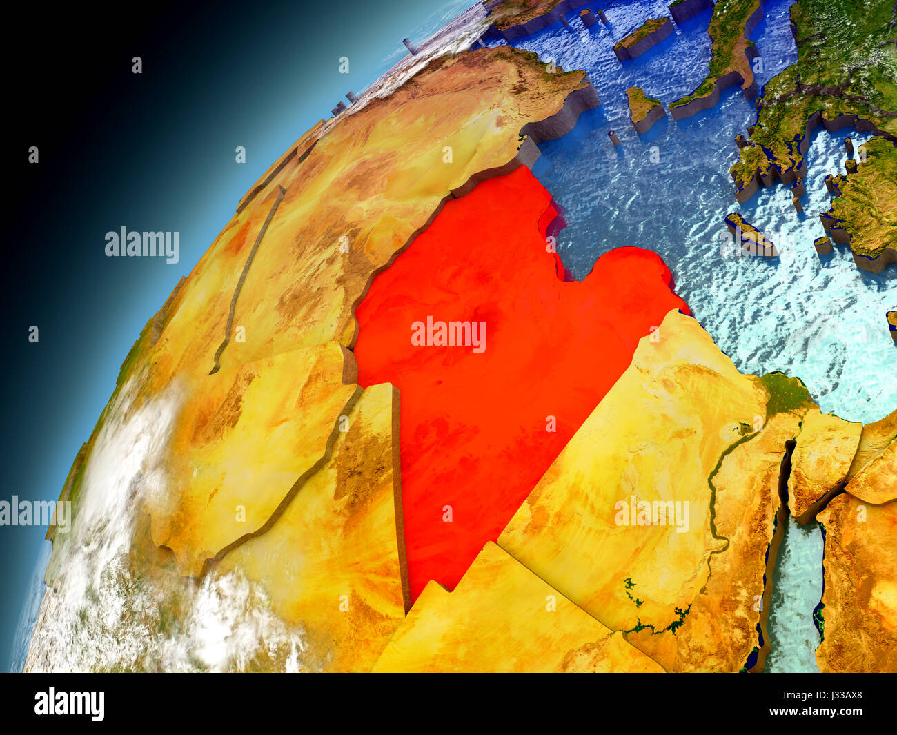 Libya from space on hi-res stock photography and images - Alamy
